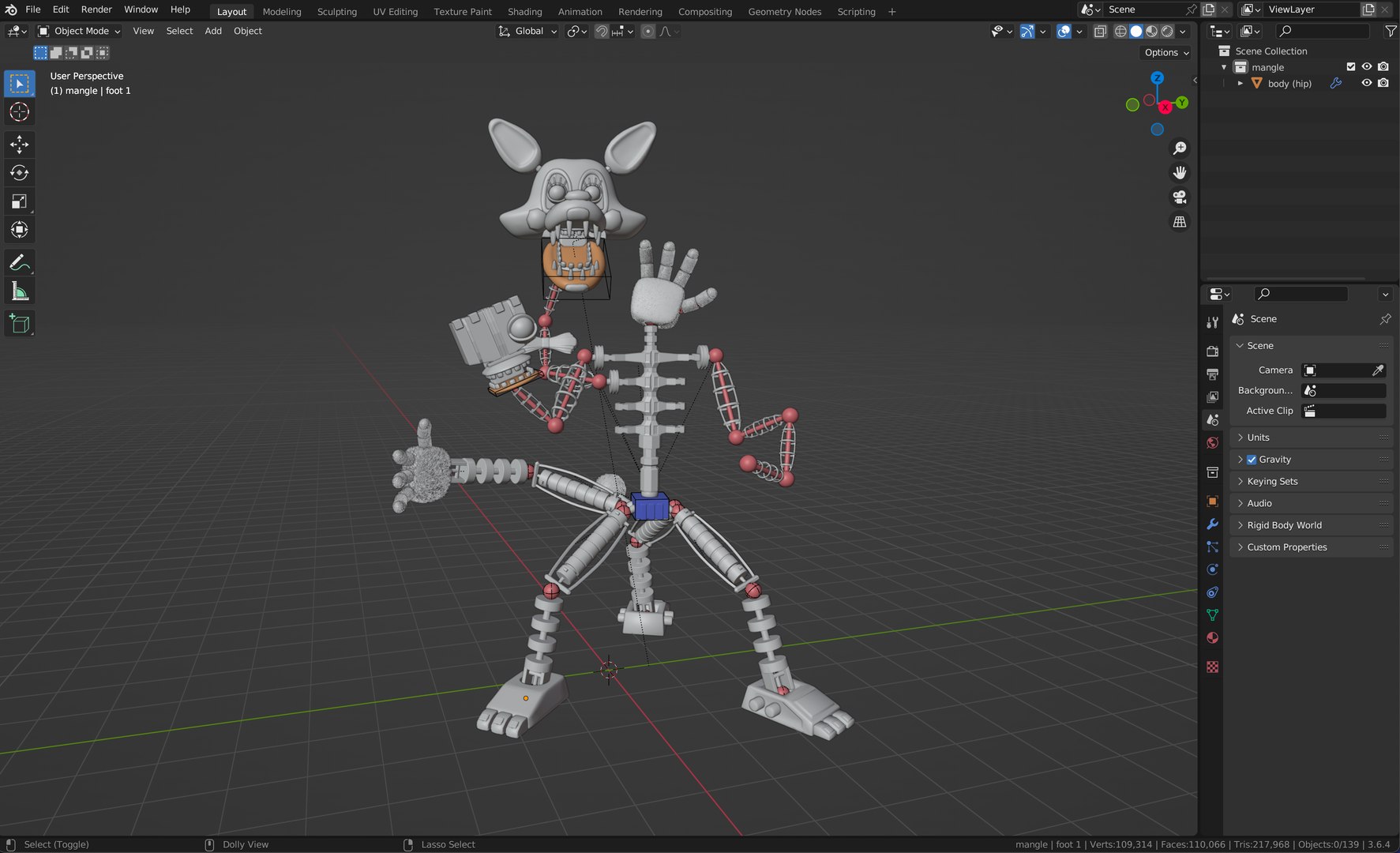 3D Mangle Fnaf 2 - TurboSquid 2270567