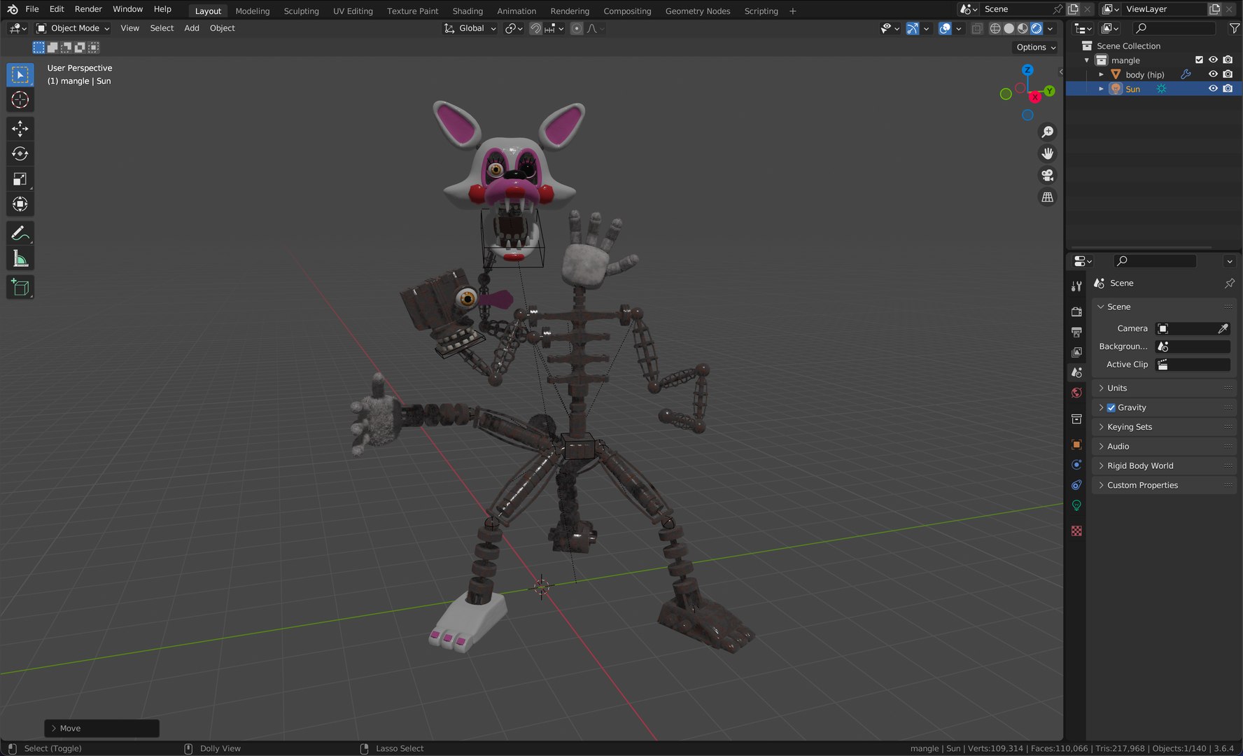 3D Mangle Fnaf 2 - TurboSquid 2270567