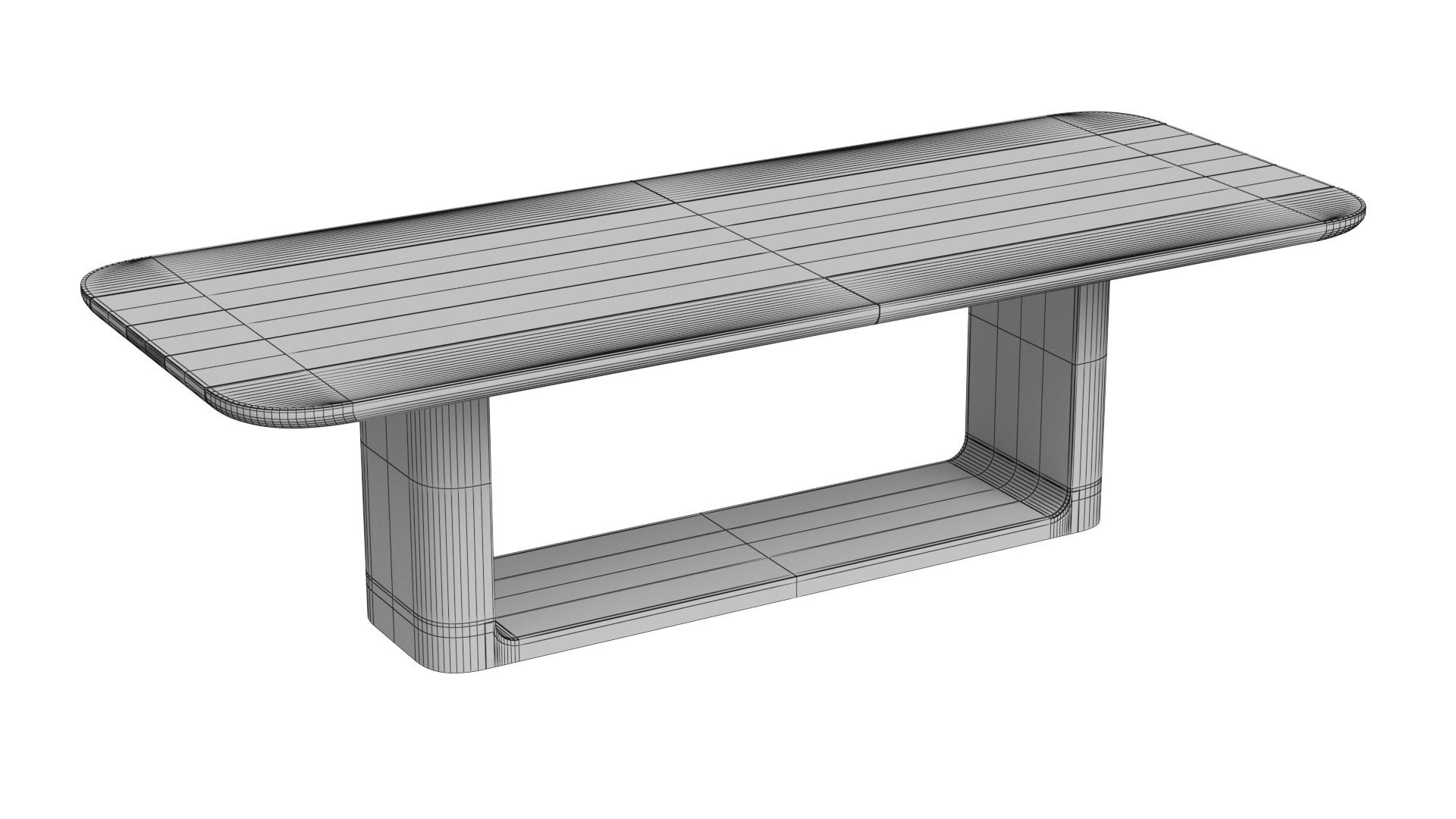 3D RH Oslo Open Teak Dining Table - TurboSquid 2155847