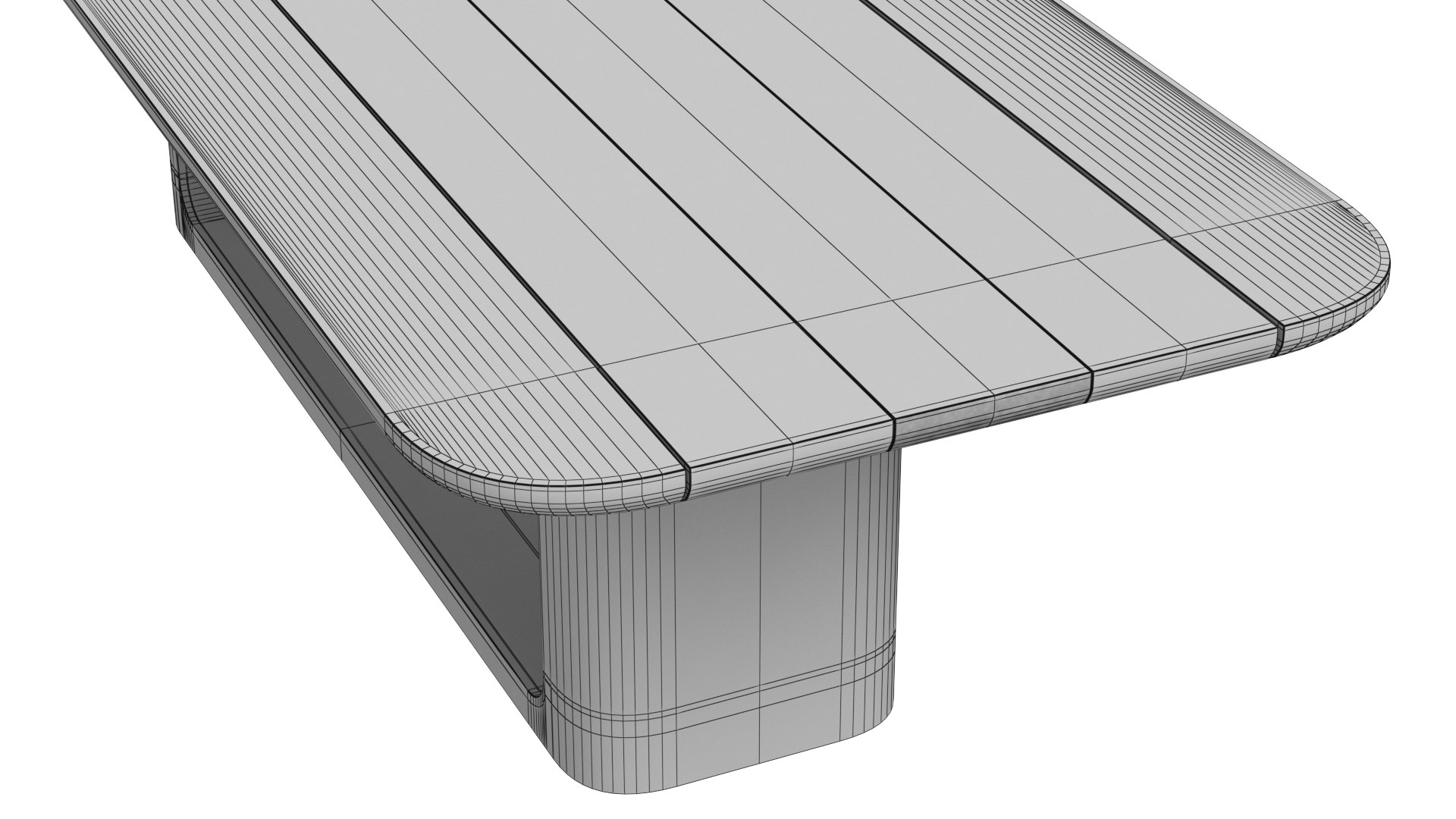 3D RH Oslo Open Teak Dining Table - TurboSquid 2155847
