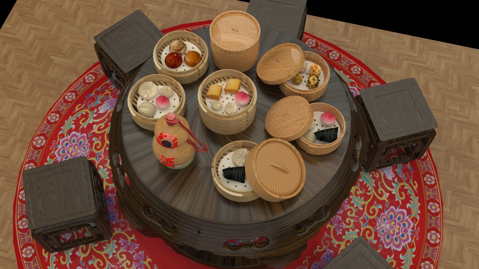 3D Chinese Dim Sum - TurboSquid 2142506