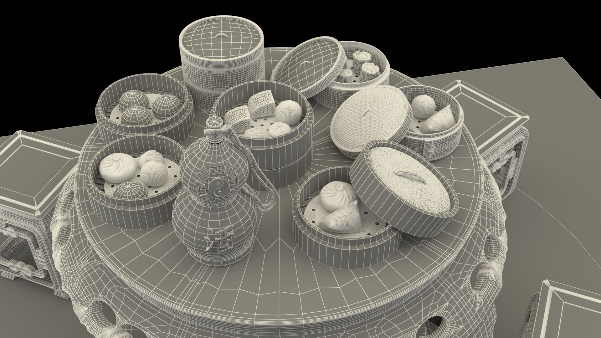 3D Chinese Dim Sum - TurboSquid 2142506