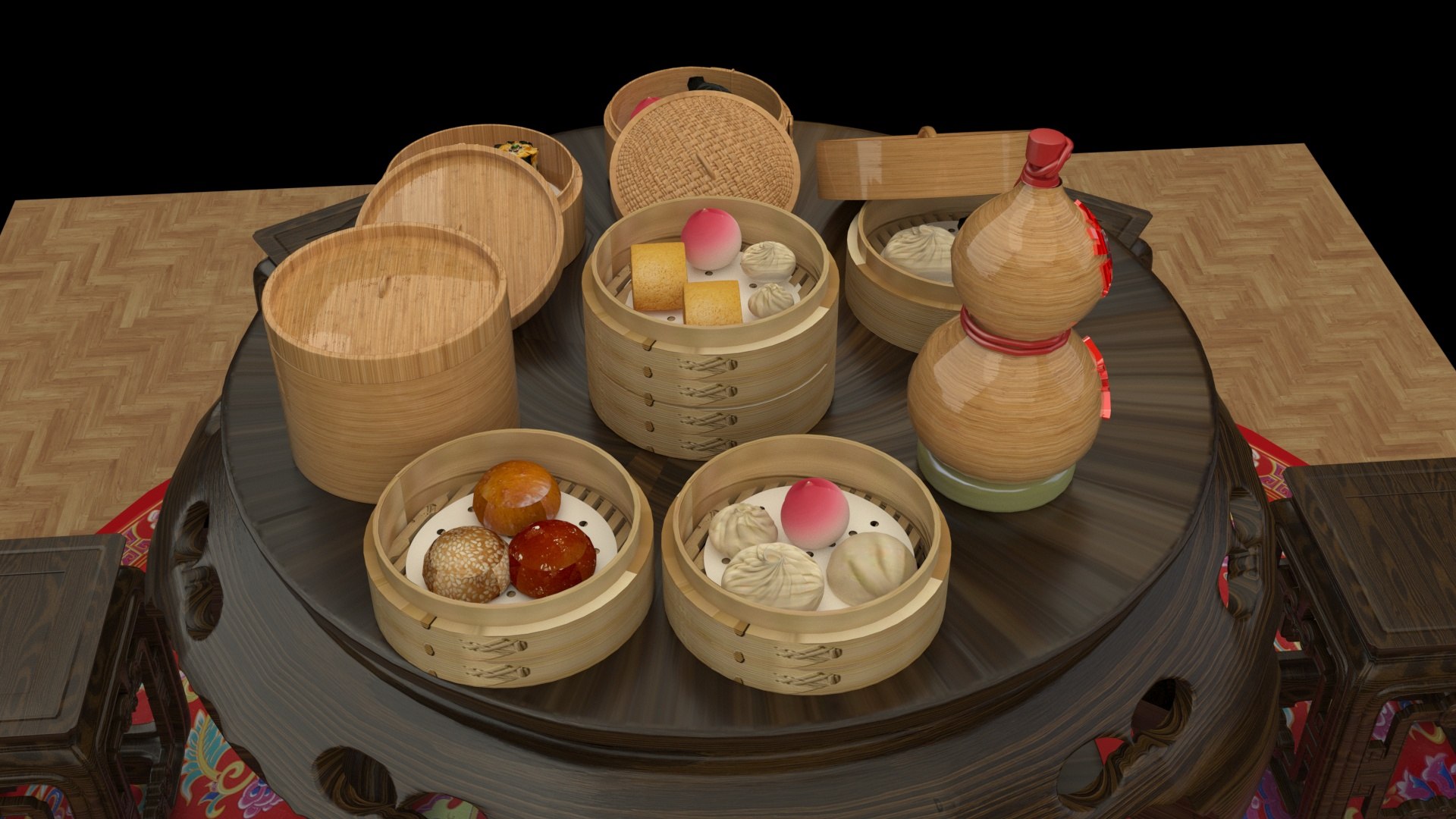 3D Chinese Dim Sum - TurboSquid 2142506