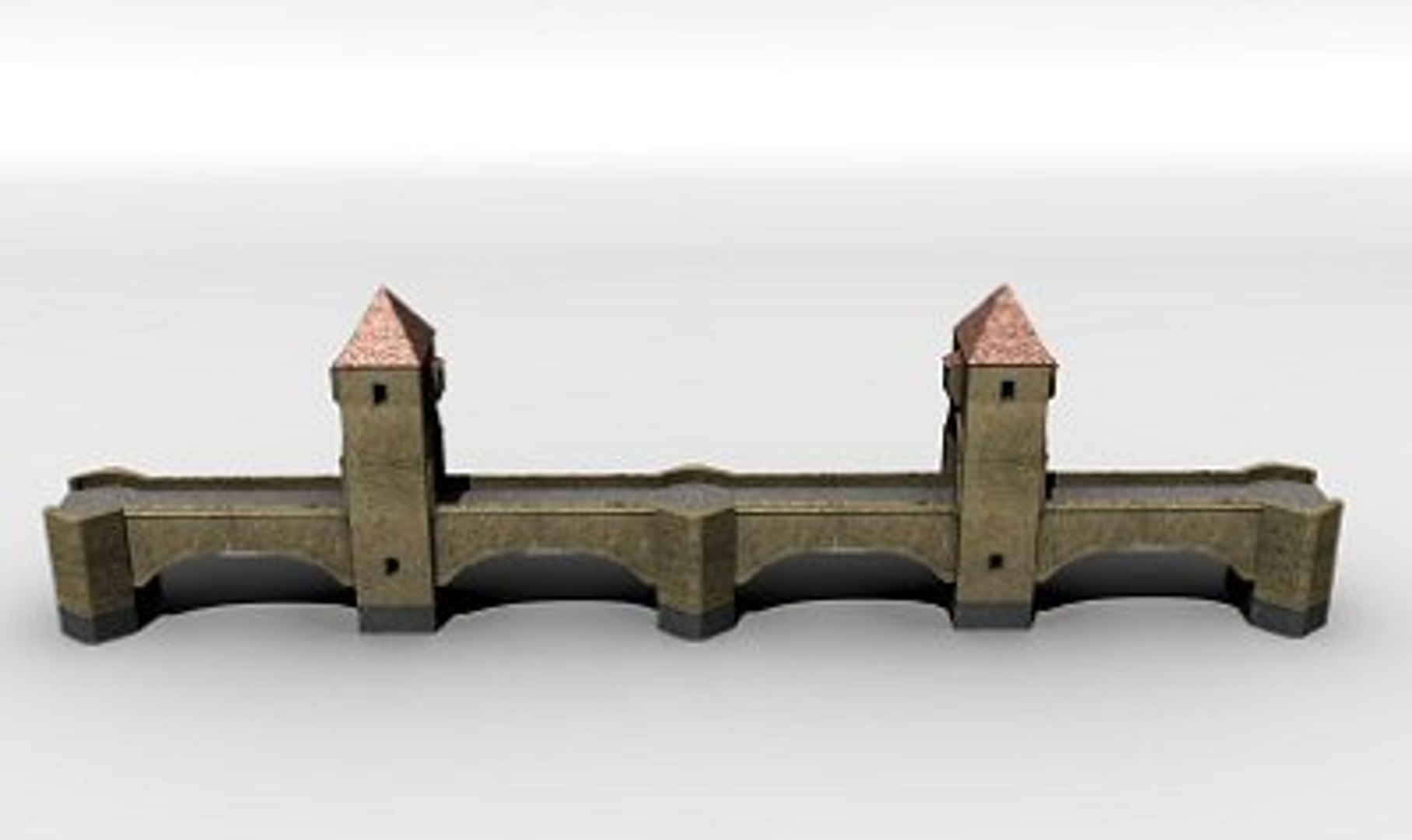 3d model medieval bridge