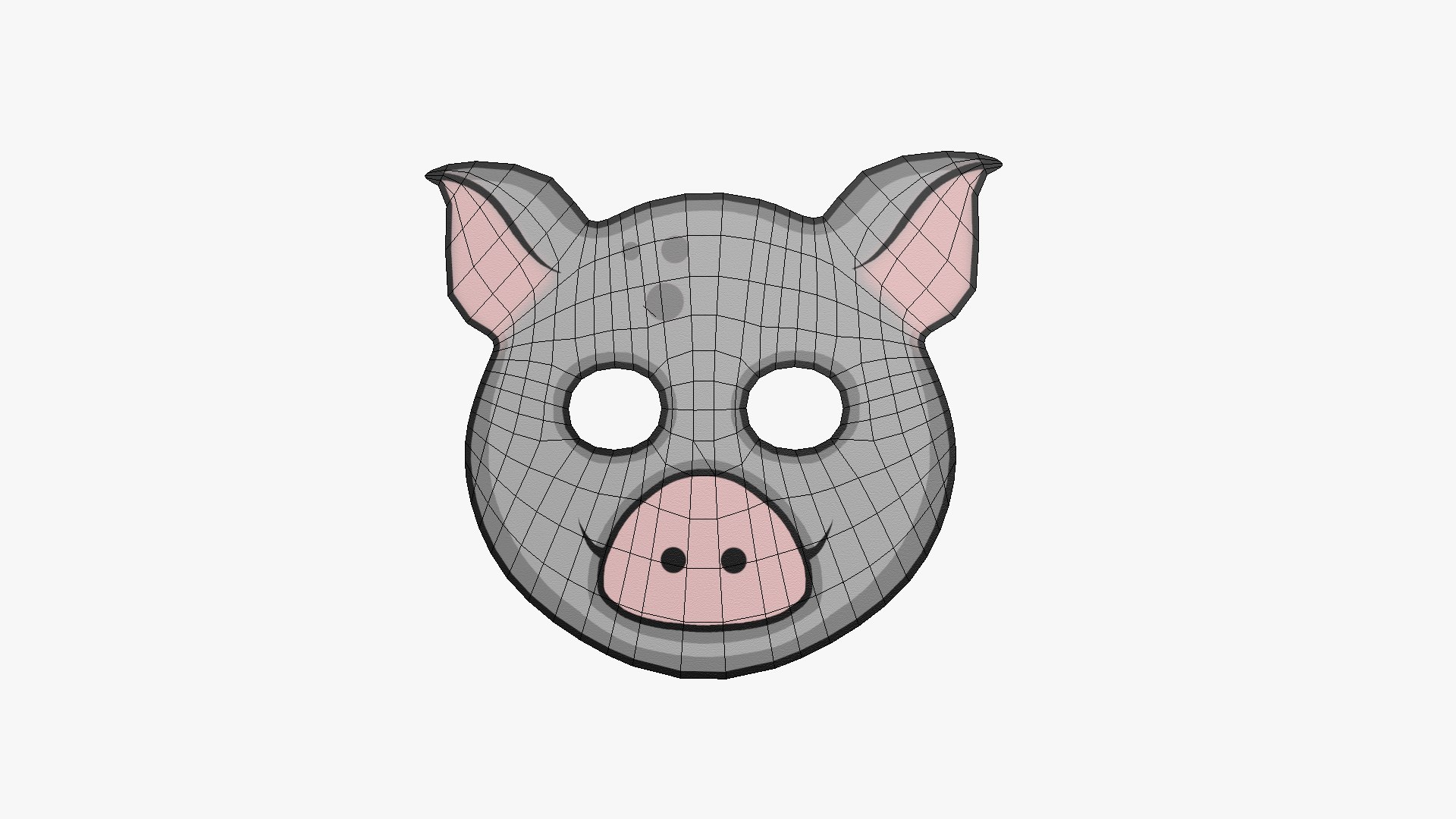 Pig Mask Paper 03 - Character Design Fashion 3D Model - TurboSquid 2386369