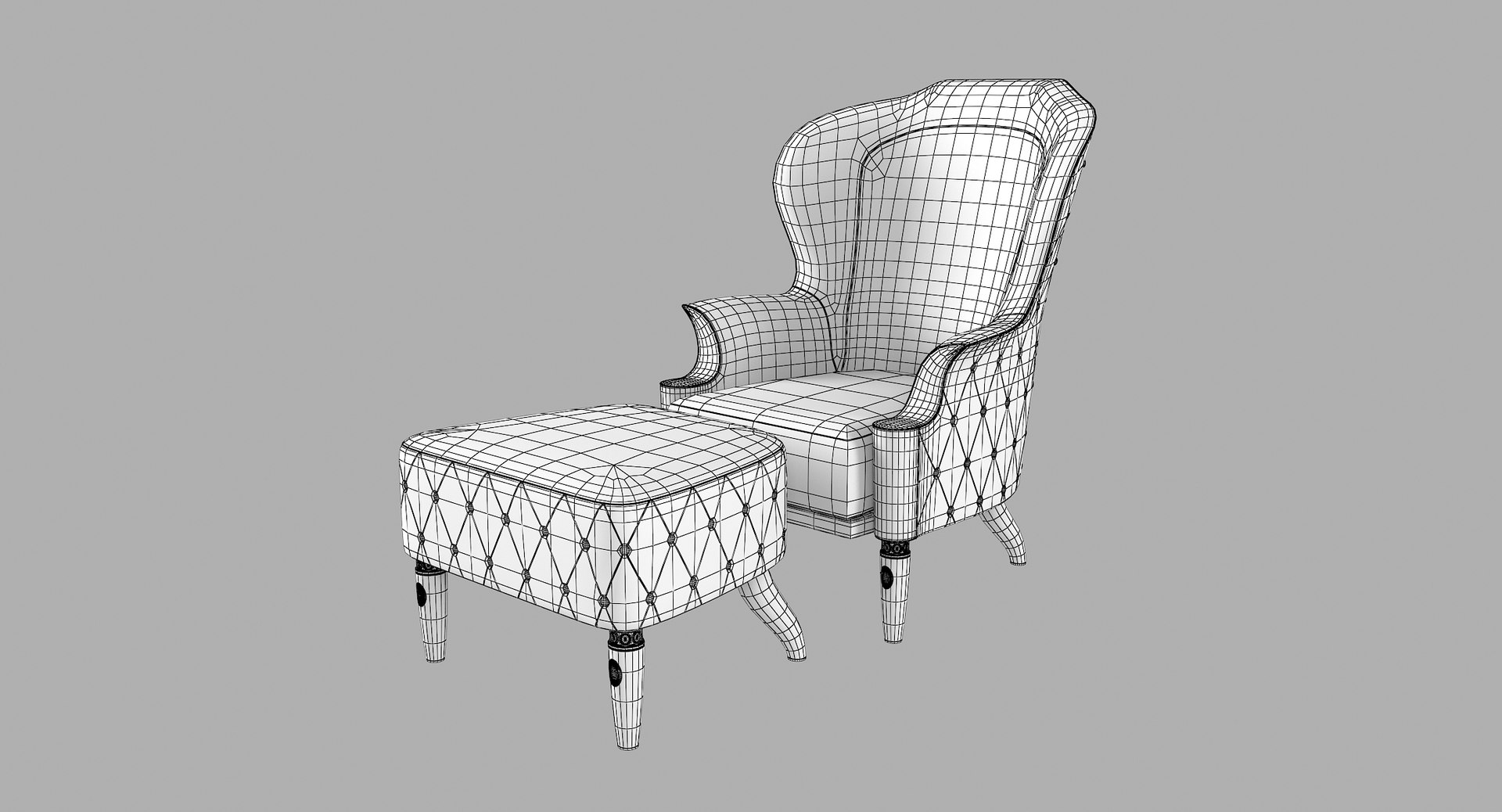 Visionnaire Alice Chair Pouf 3D Model - TurboSquid 1214372