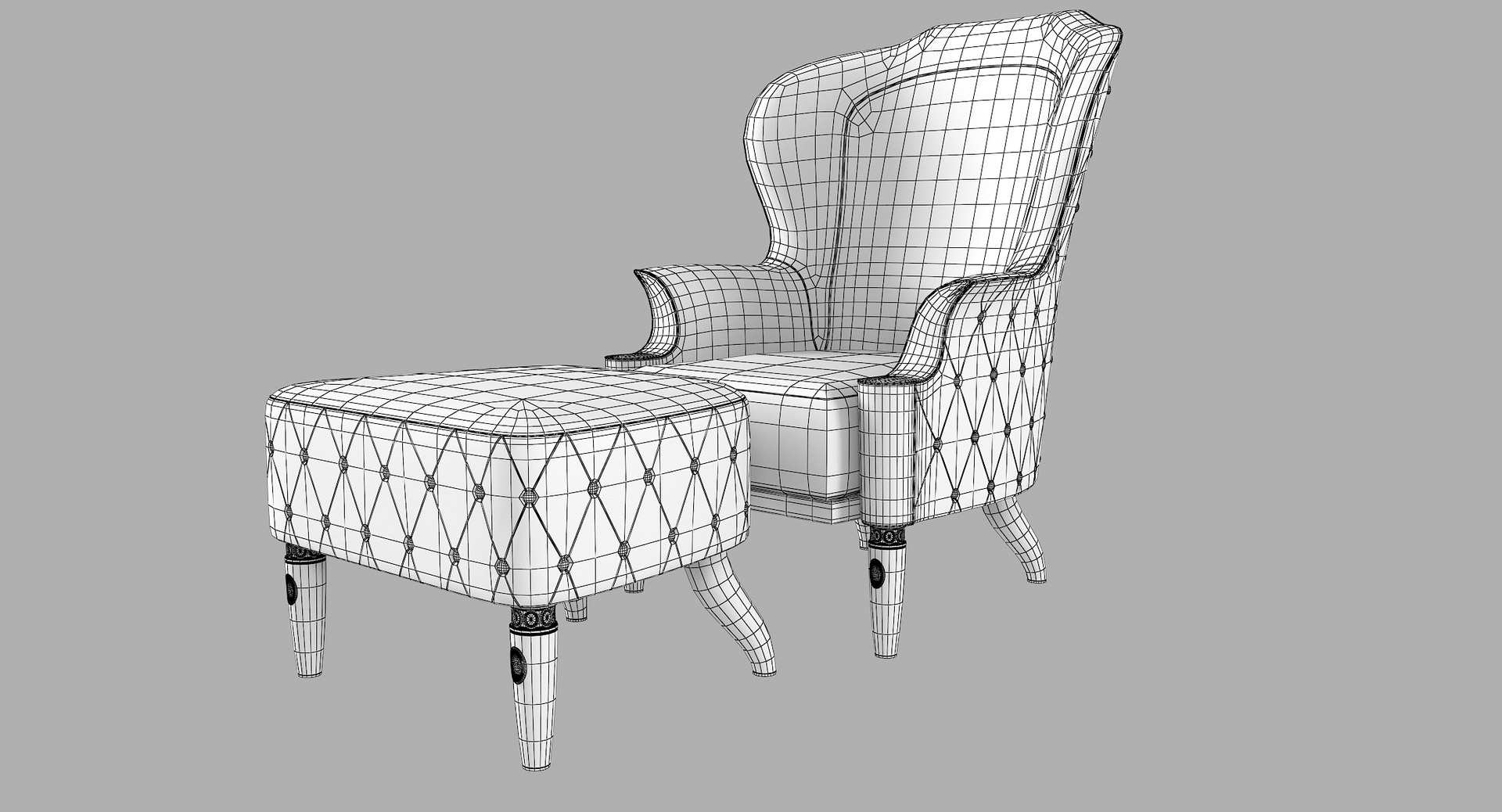 Visionnaire Alice Chair Pouf 3D Model - TurboSquid 1214372