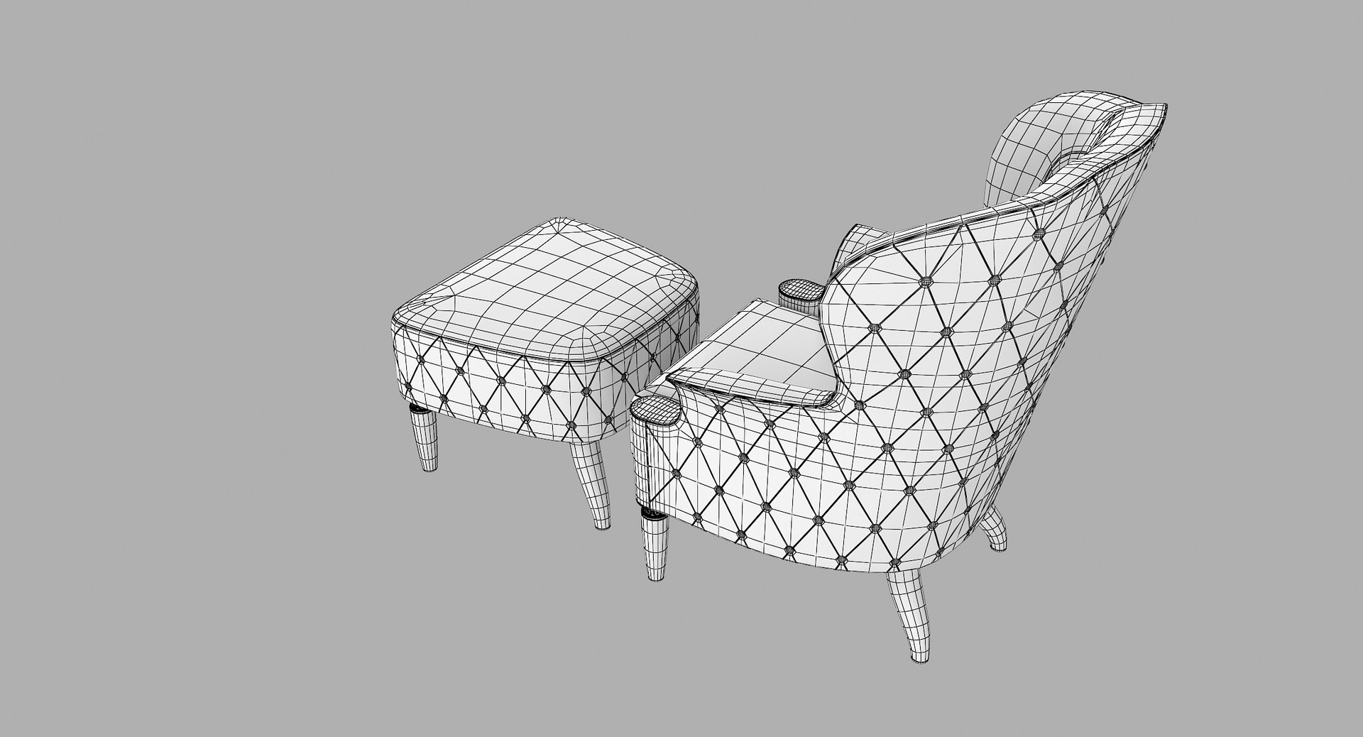 Visionnaire Alice Chair Pouf 3D Model - TurboSquid 1214372