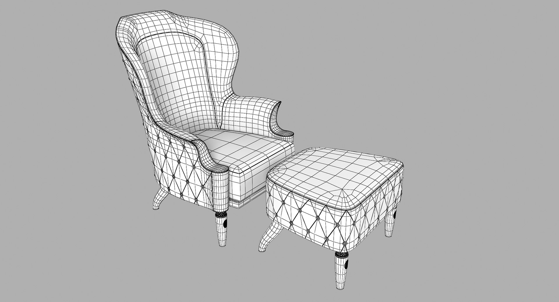 Visionnaire Alice Chair Pouf 3D Model - TurboSquid 1214372