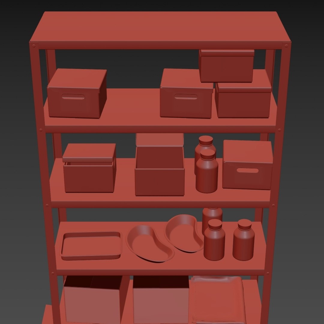 Realistic medical rack items 3D - TurboSquid 1208192