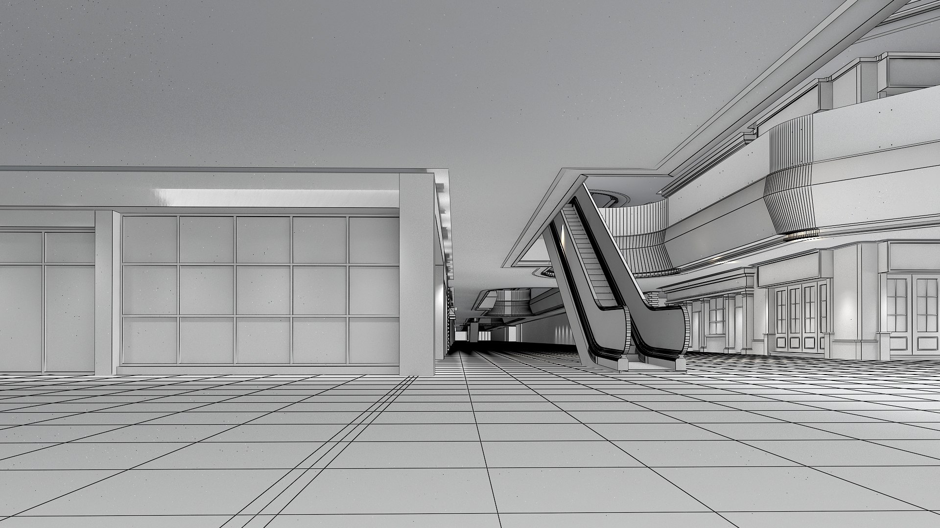 3D Model Shopping Mall 24 - TurboSquid 2144456