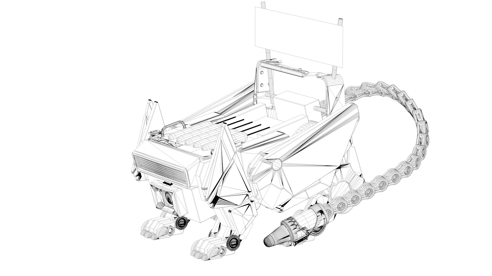 Hot Dog IP Robot Cat Hard Surface 3D Model - TurboSquid 2099087
