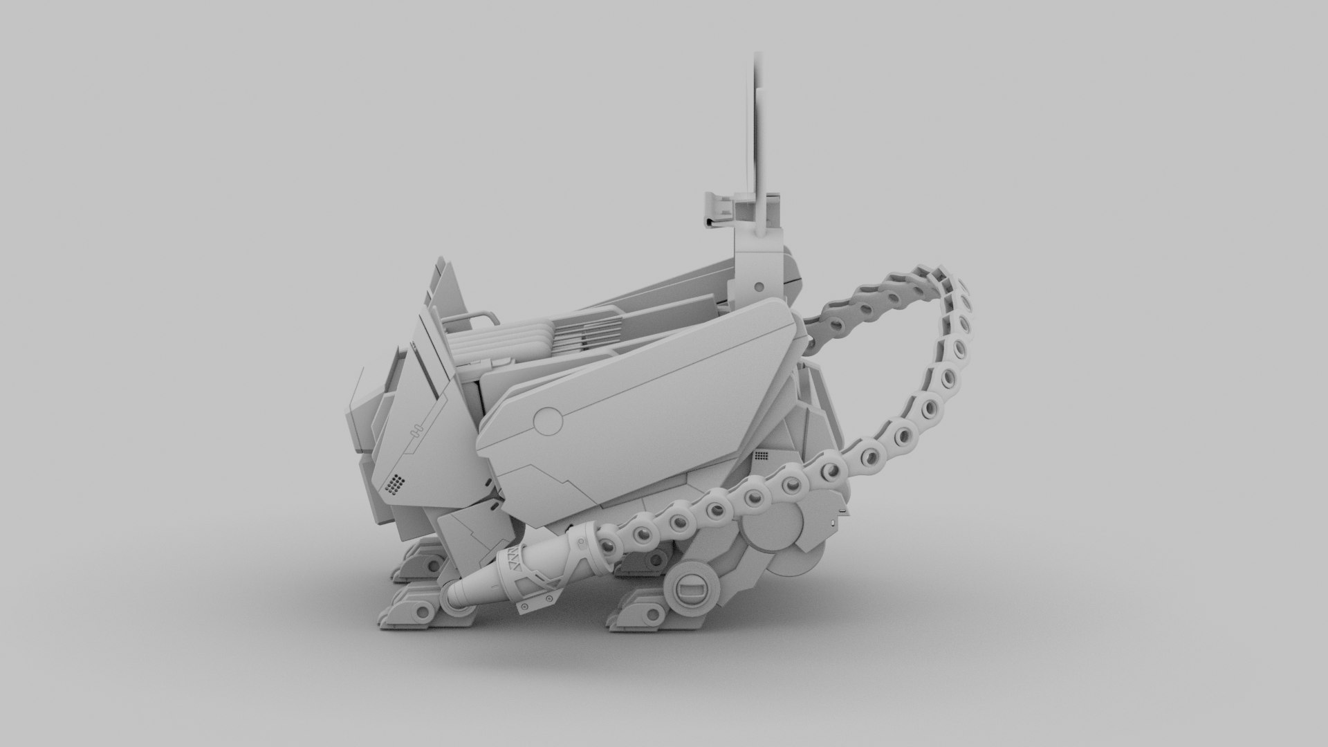 Hot Dog IP Robot Cat Hard Surface 3D Model - TurboSquid 2099087