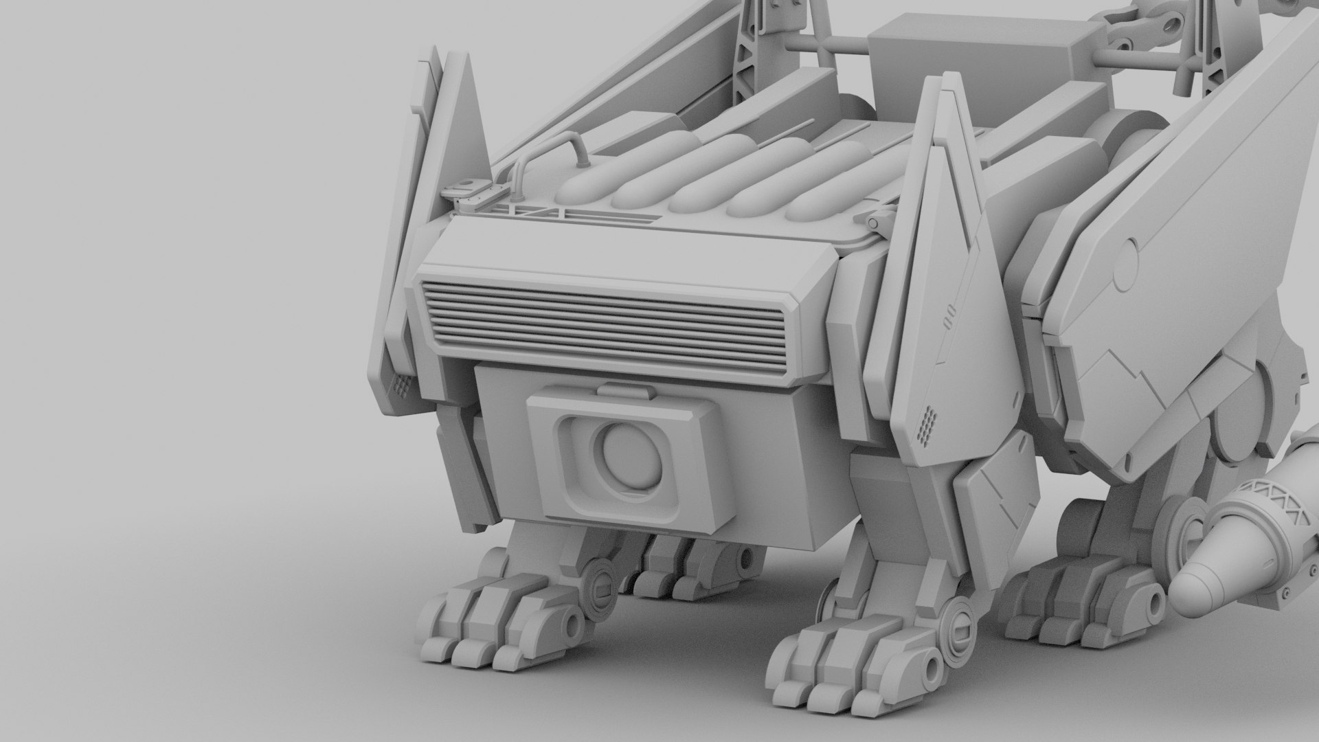 Hot Dog IP Robot Cat Hard Surface 3D Model - TurboSquid 2099087