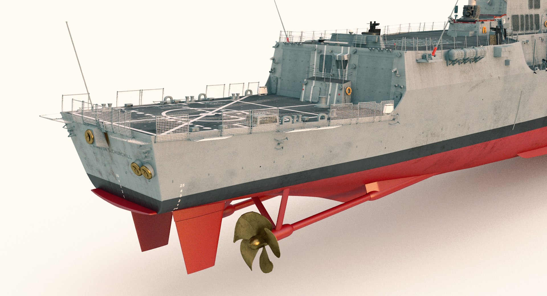 Uss Winston S Churchill Model - TurboSquid 1380139