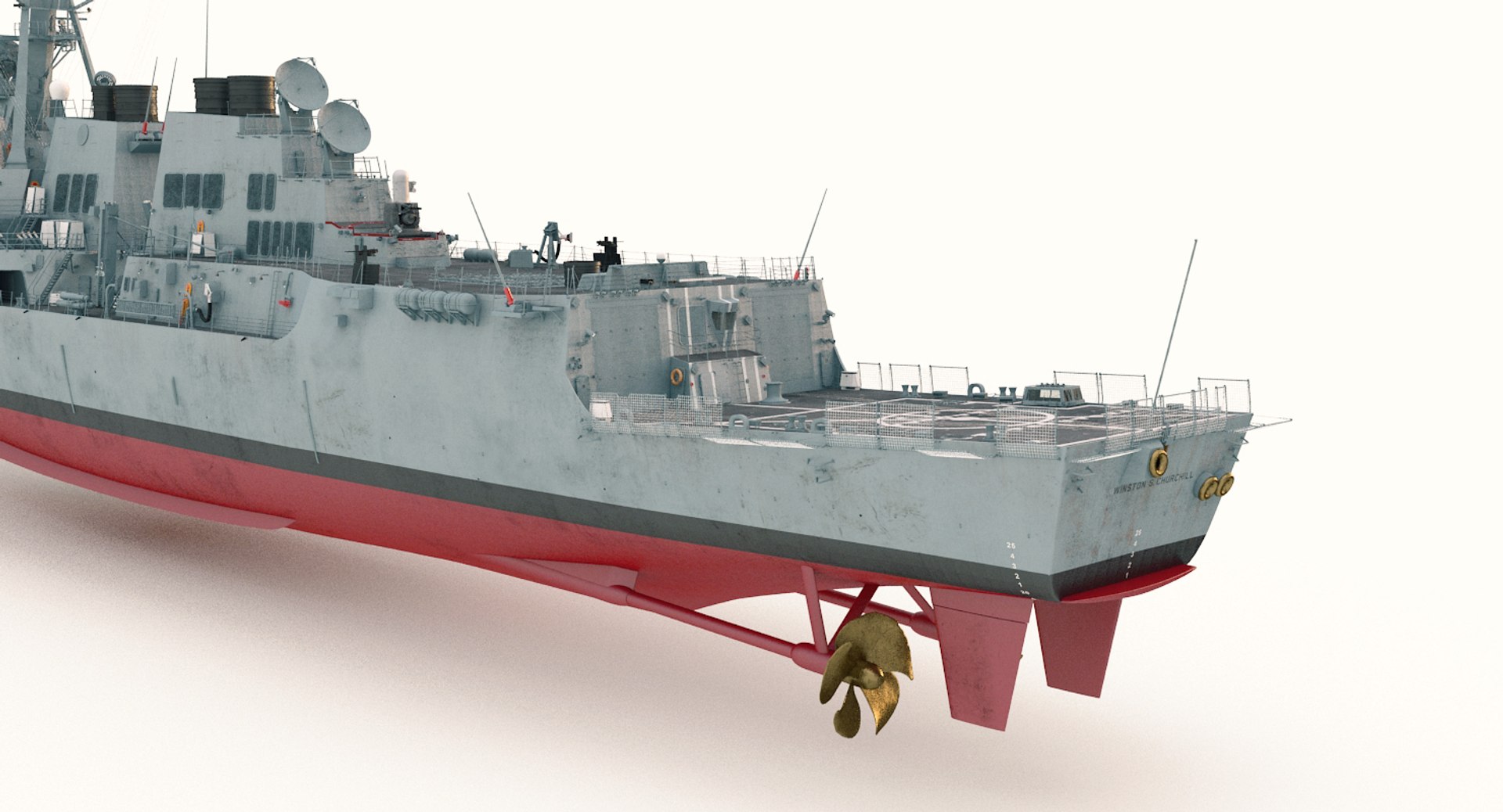 Uss Winston S Churchill Model - TurboSquid 1380139