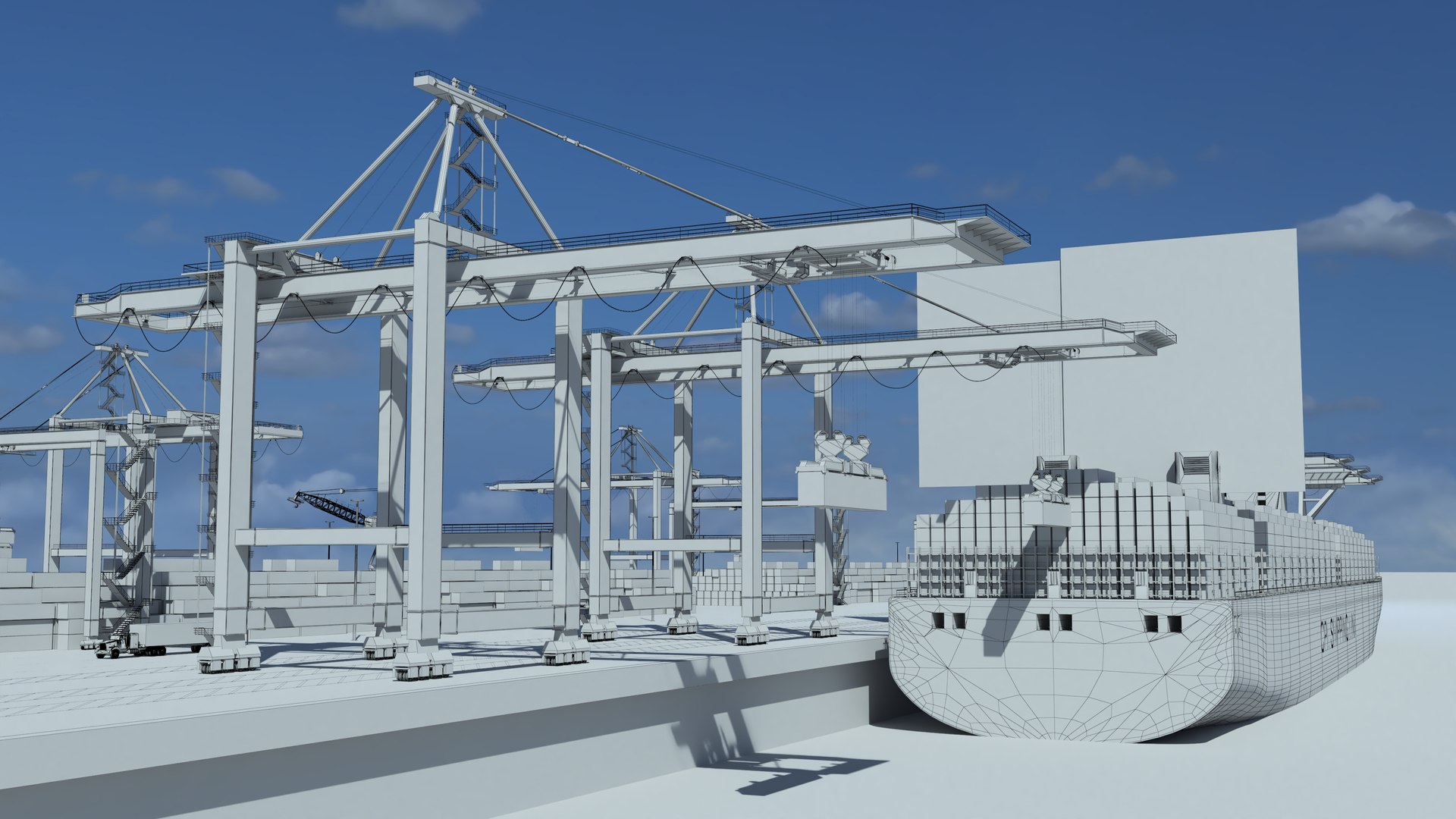 3D Port Terminal Model - TurboSquid 2313580