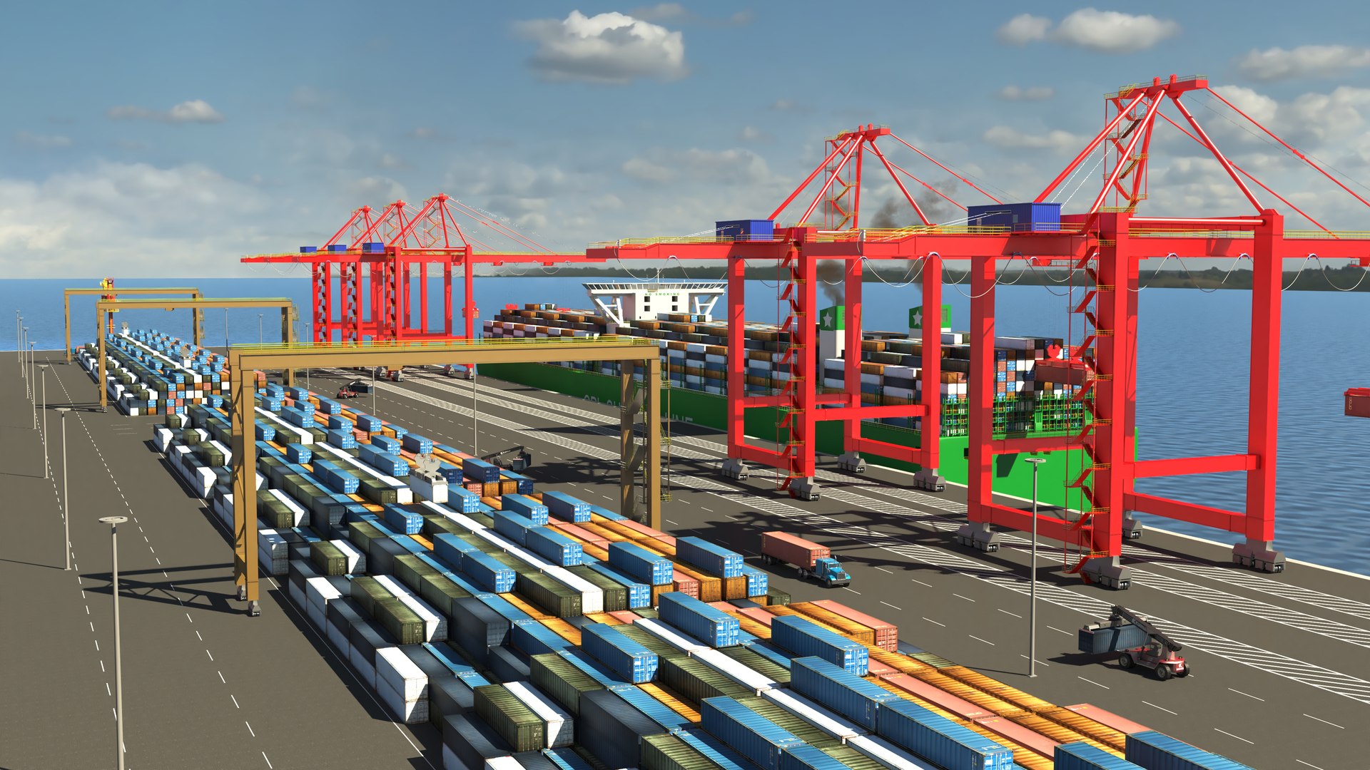 3D Port Terminal Model - TurboSquid 2313580