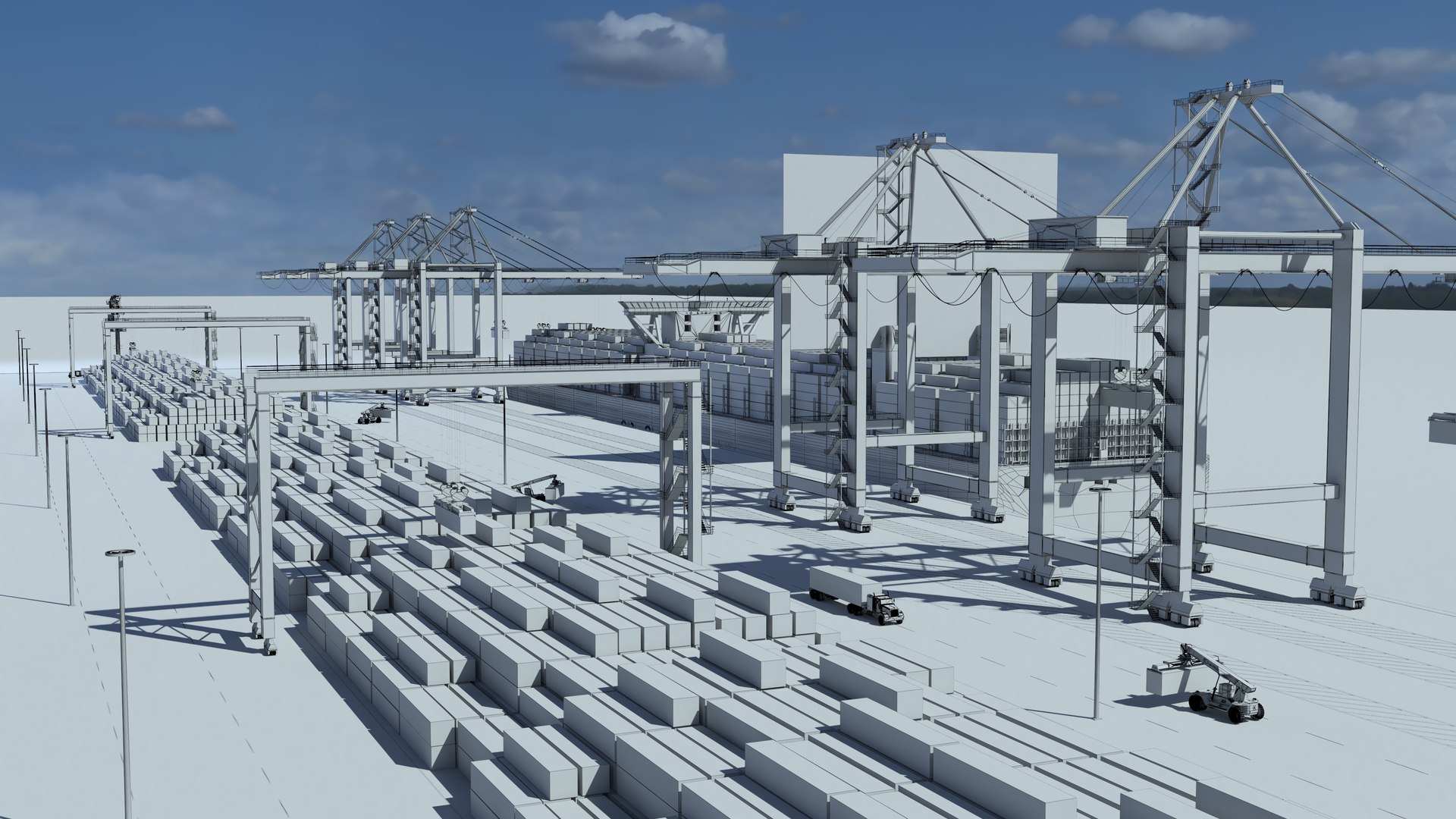 3D Port Terminal Model - TurboSquid 2313580