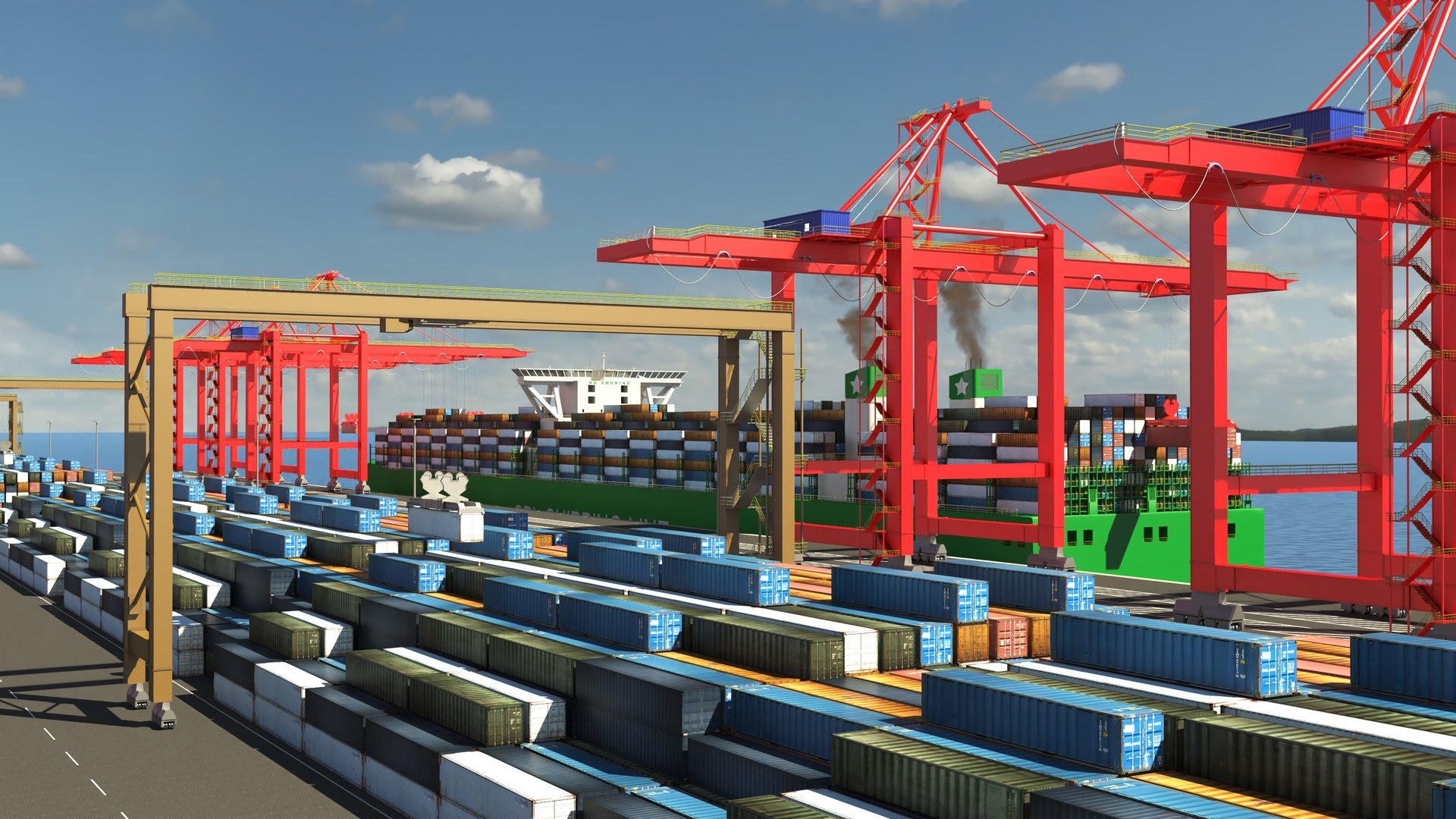 3D Port Terminal Model - TurboSquid 2313580