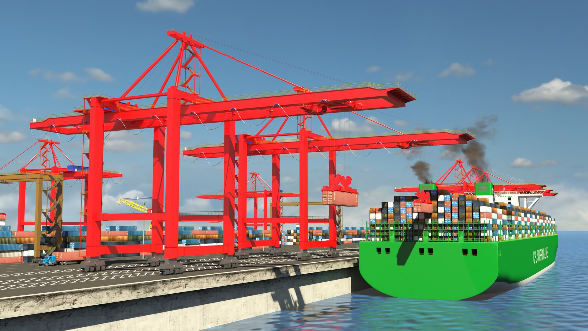 3D Port Terminal Model - TurboSquid 2313580