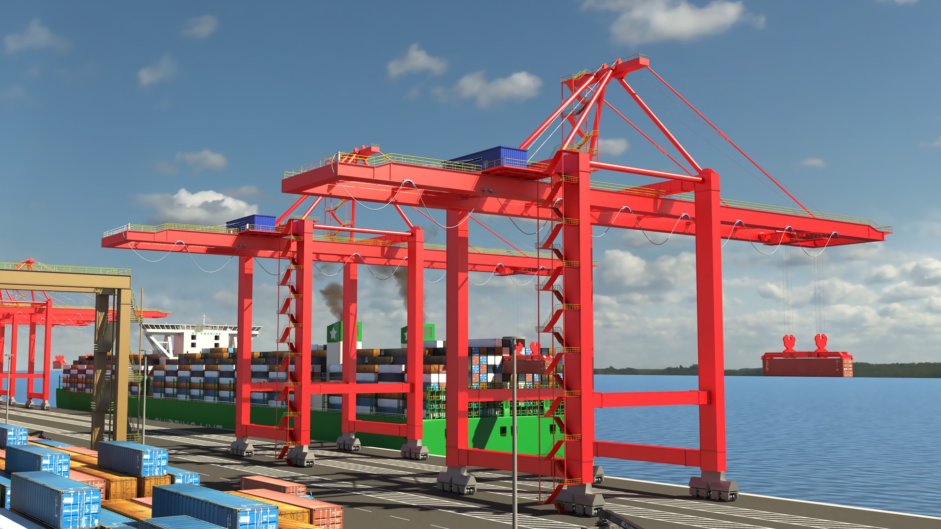 3D Port Terminal Model - TurboSquid 2313580