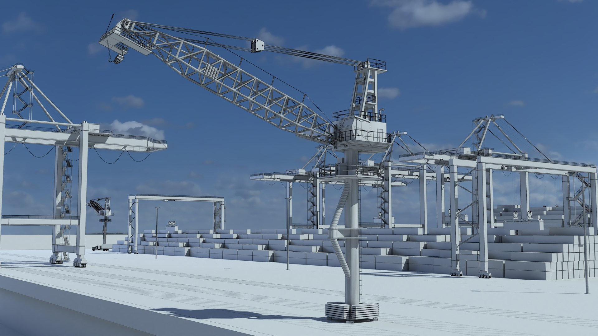 3D Port Terminal Model - TurboSquid 2313580