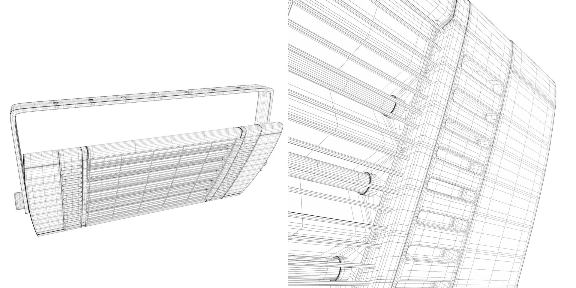 3D model wall mounted halogen heater - TurboSquid 1362693