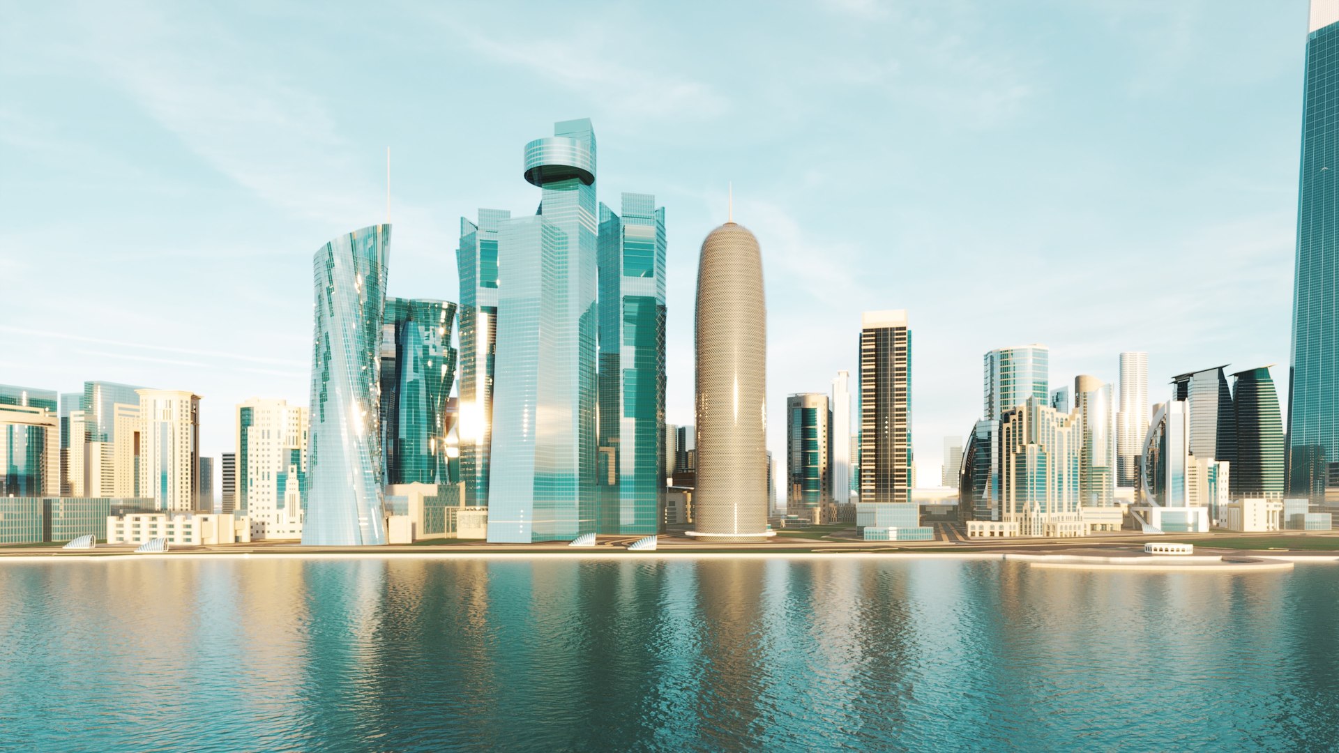 3D Model Doha City Qatar - TurboSquid 2091184