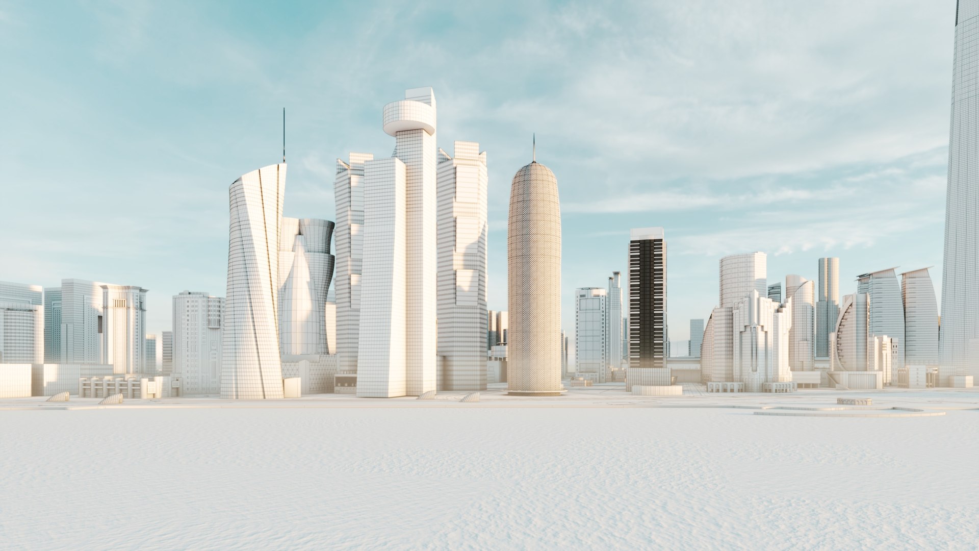 3D Model Doha City Qatar - TurboSquid 2091184