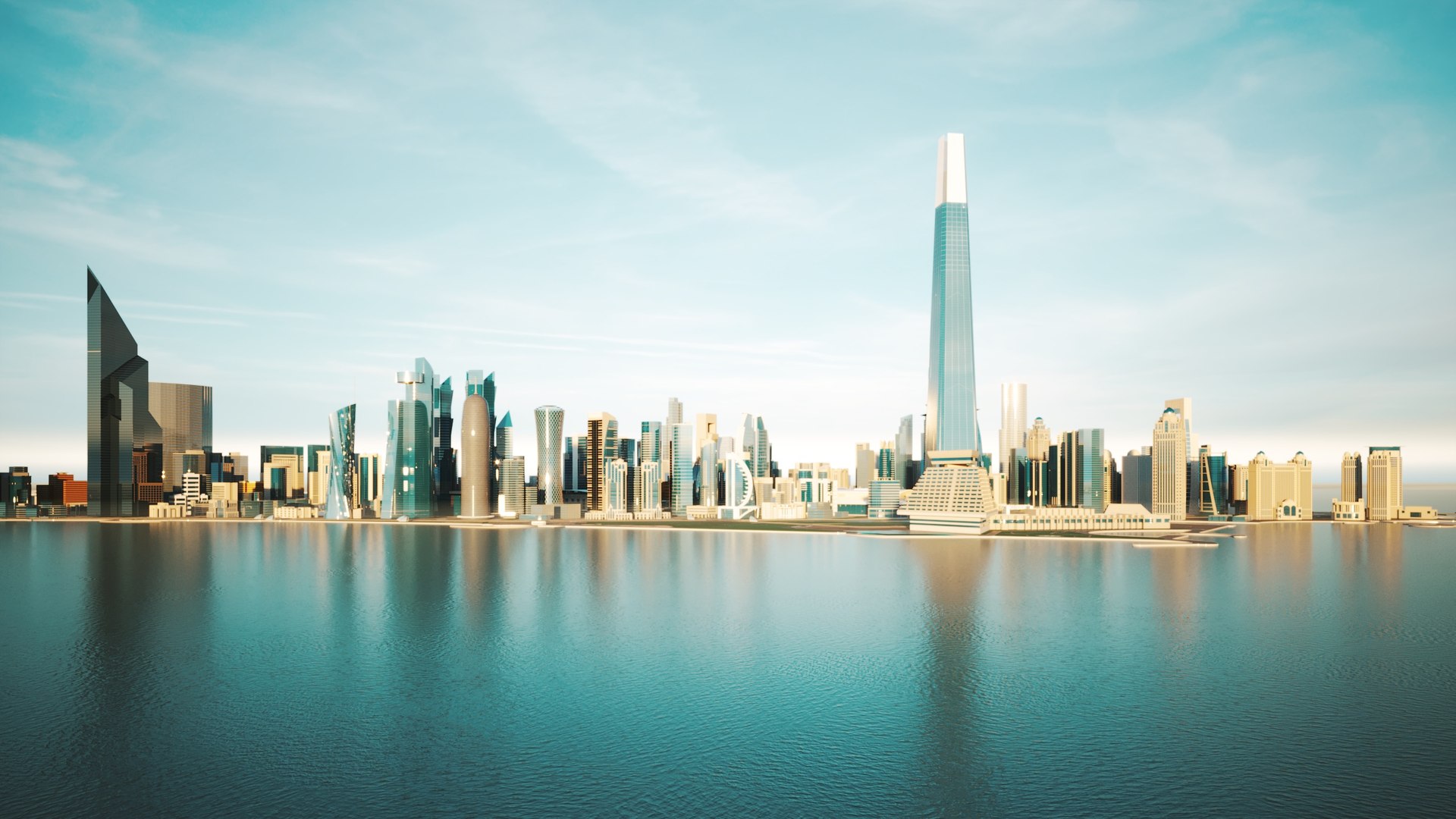 3D Model Doha City Qatar - TurboSquid 2091184