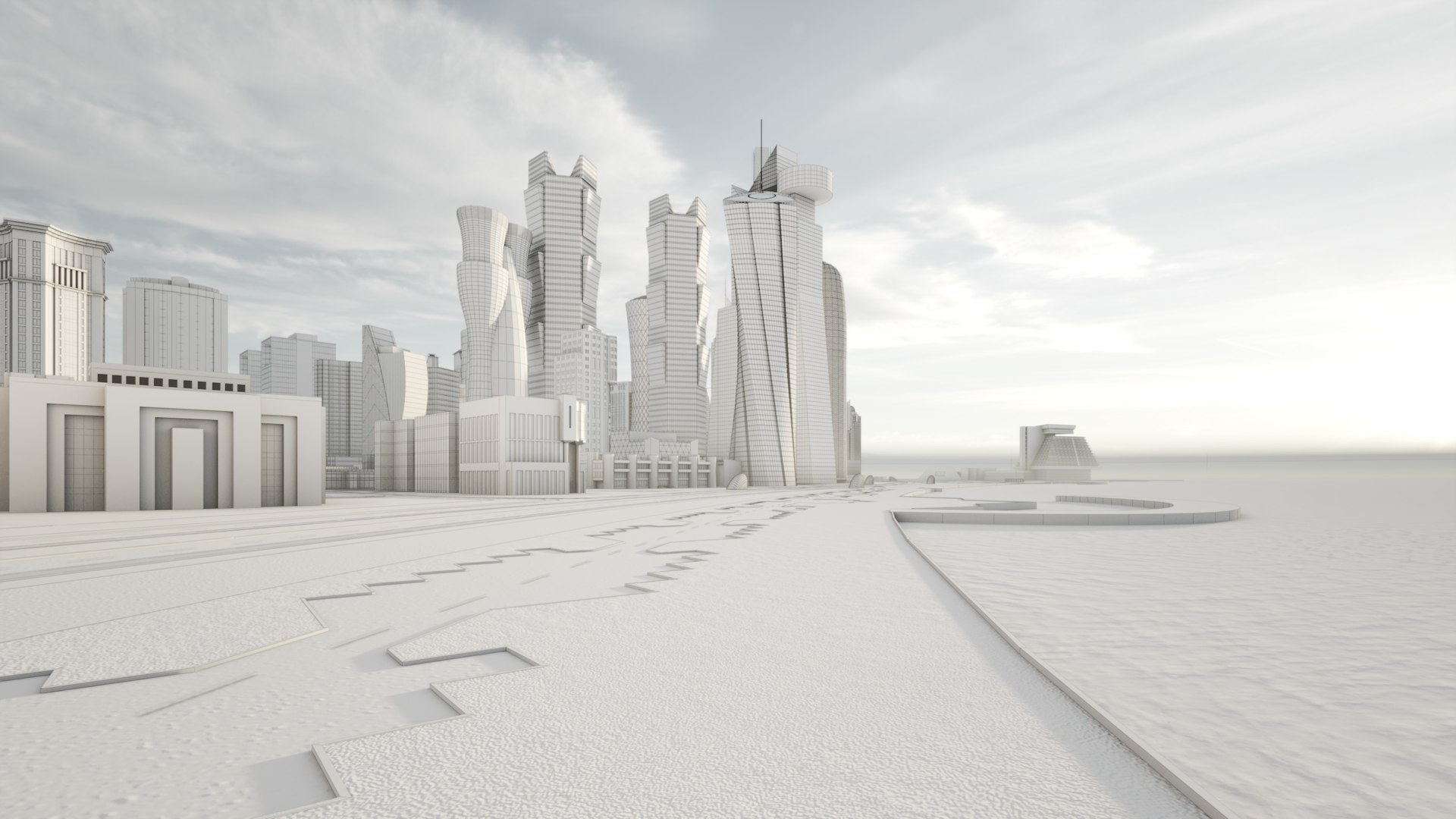 3D Model Doha City Qatar - TurboSquid 2091184