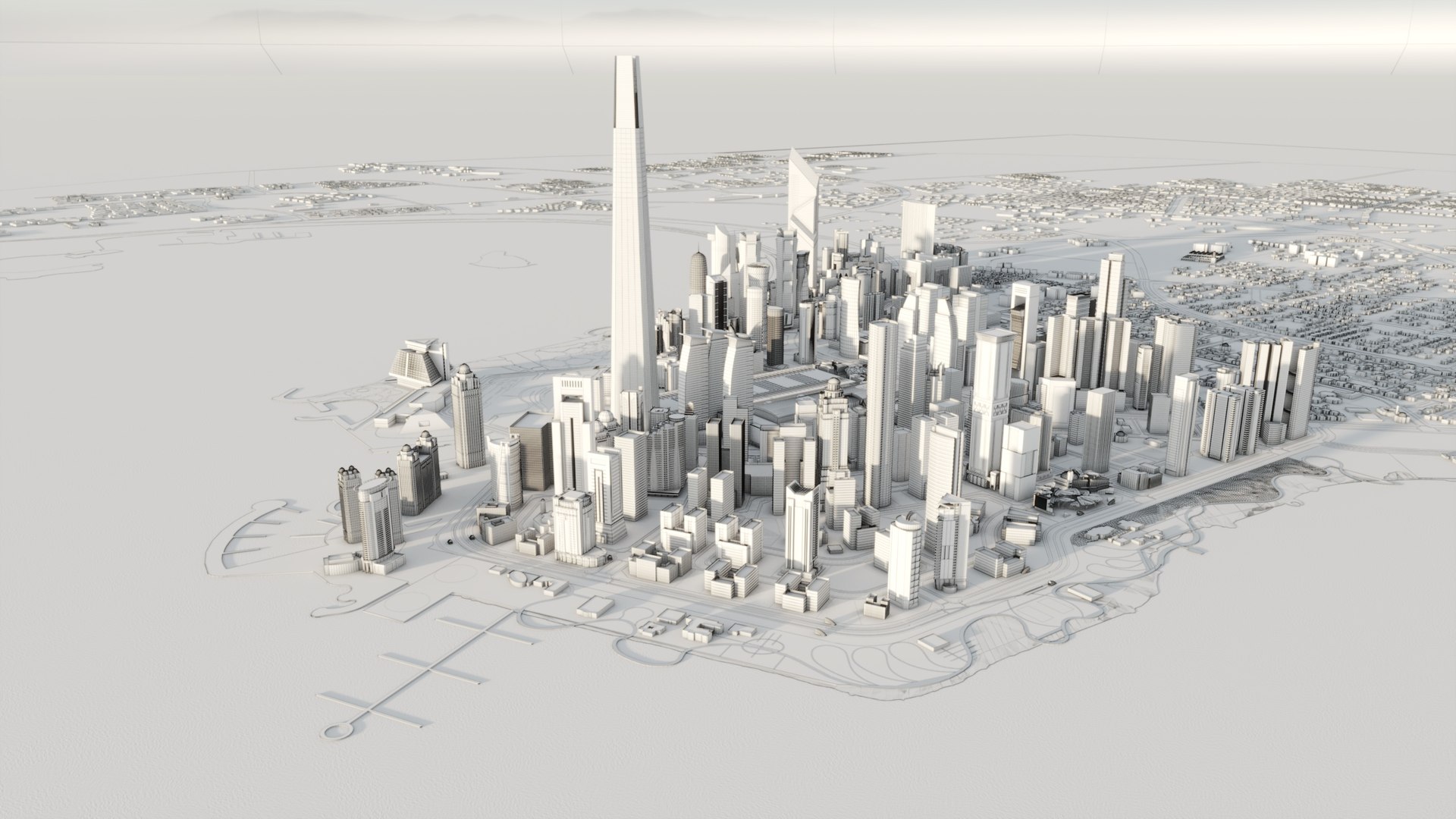 3D Model Doha City Qatar - TurboSquid 2091184