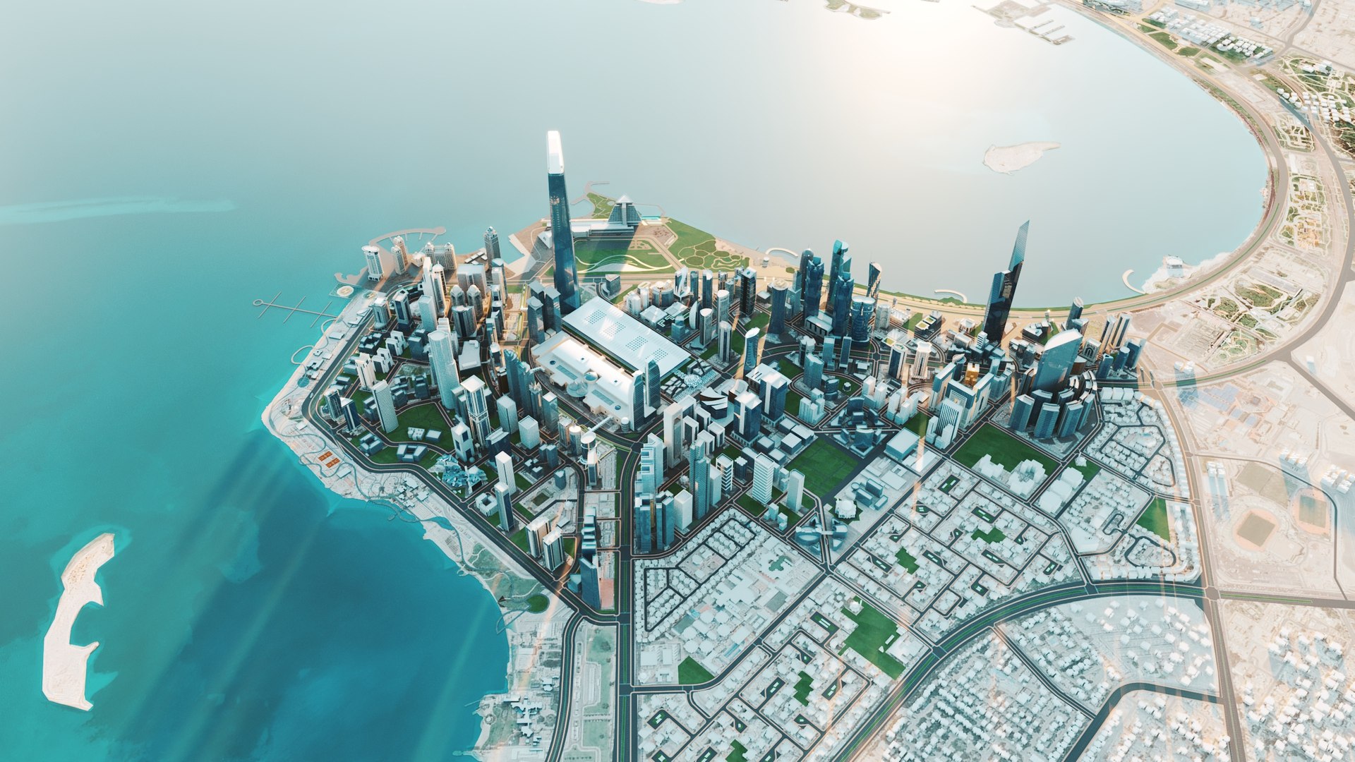 3D Model Doha City Qatar - TurboSquid 2091184