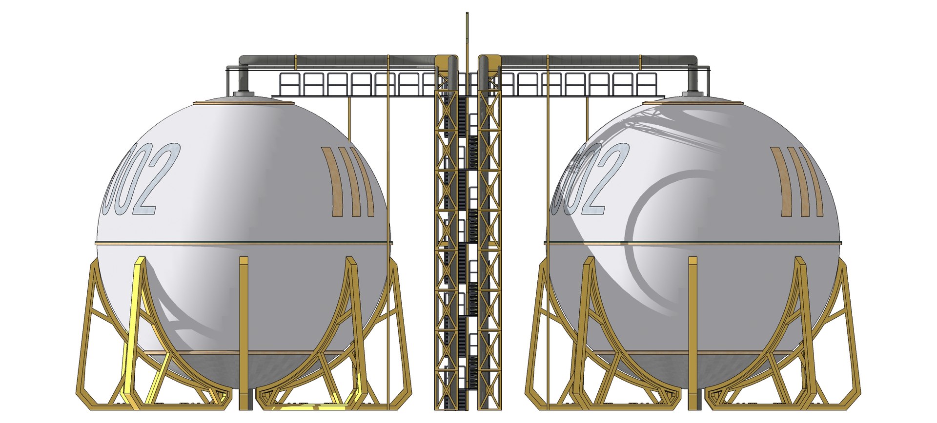 3D Sci-fi Spherical Tank 002 - TurboSquid 1858306
