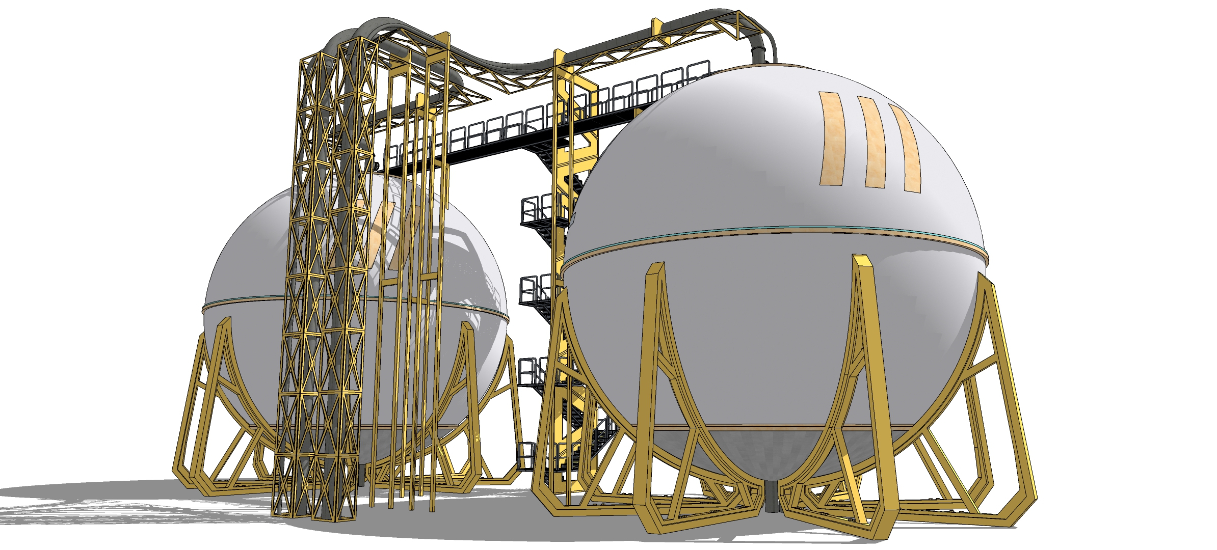 3D Sci-fi Spherical Tank 002 - TurboSquid 1858306