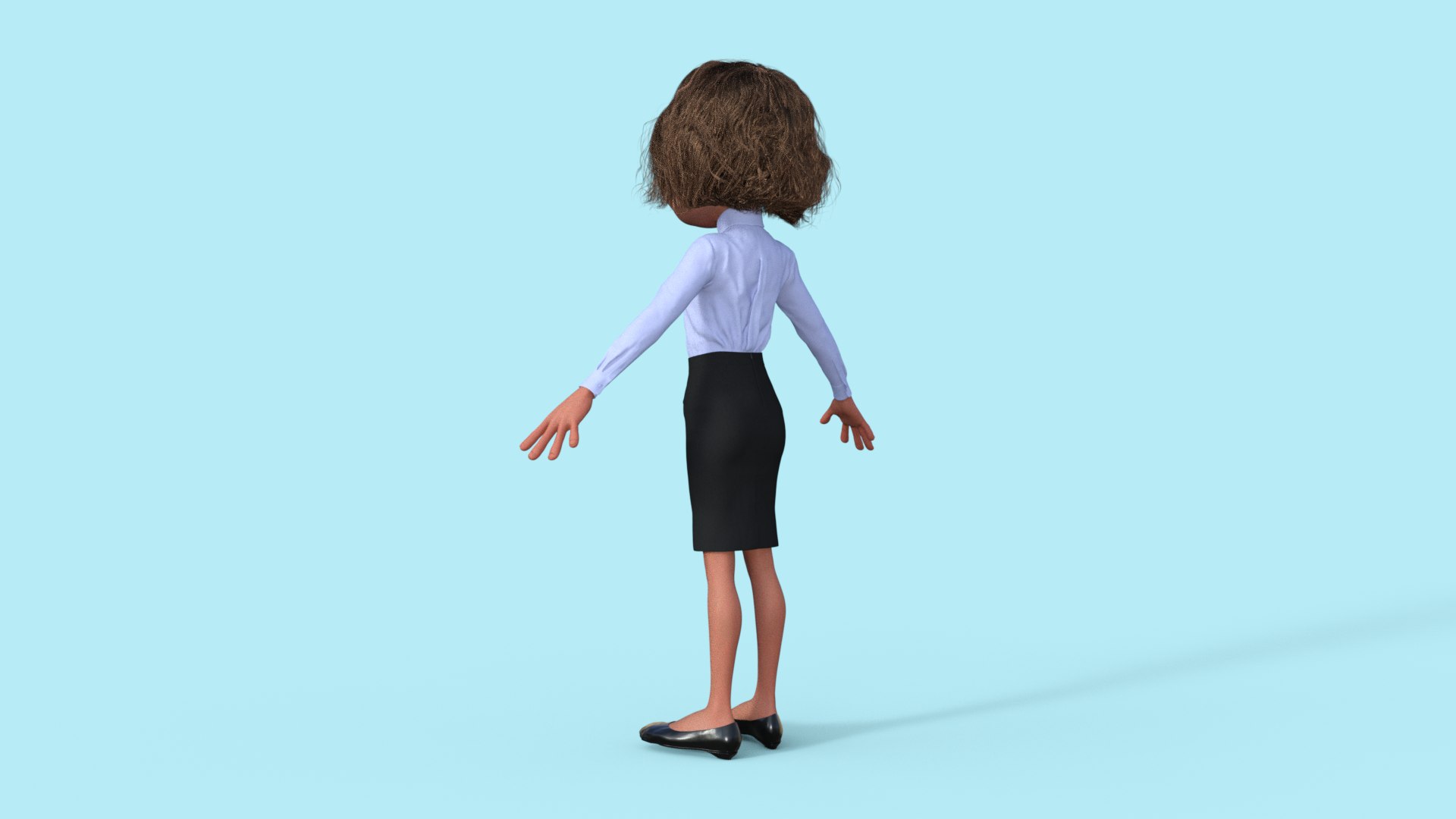 Cartoon Secretary Rigged 3D - TurboSquid 2020838