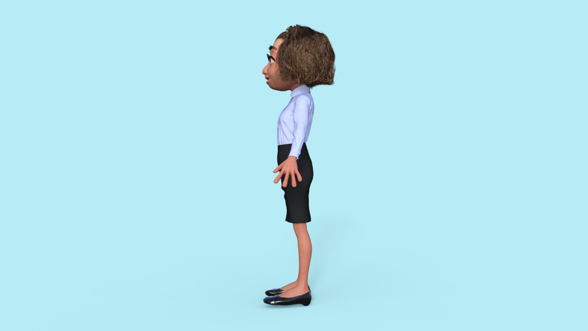 Cartoon Secretary Rigged 3D - TurboSquid 2020838