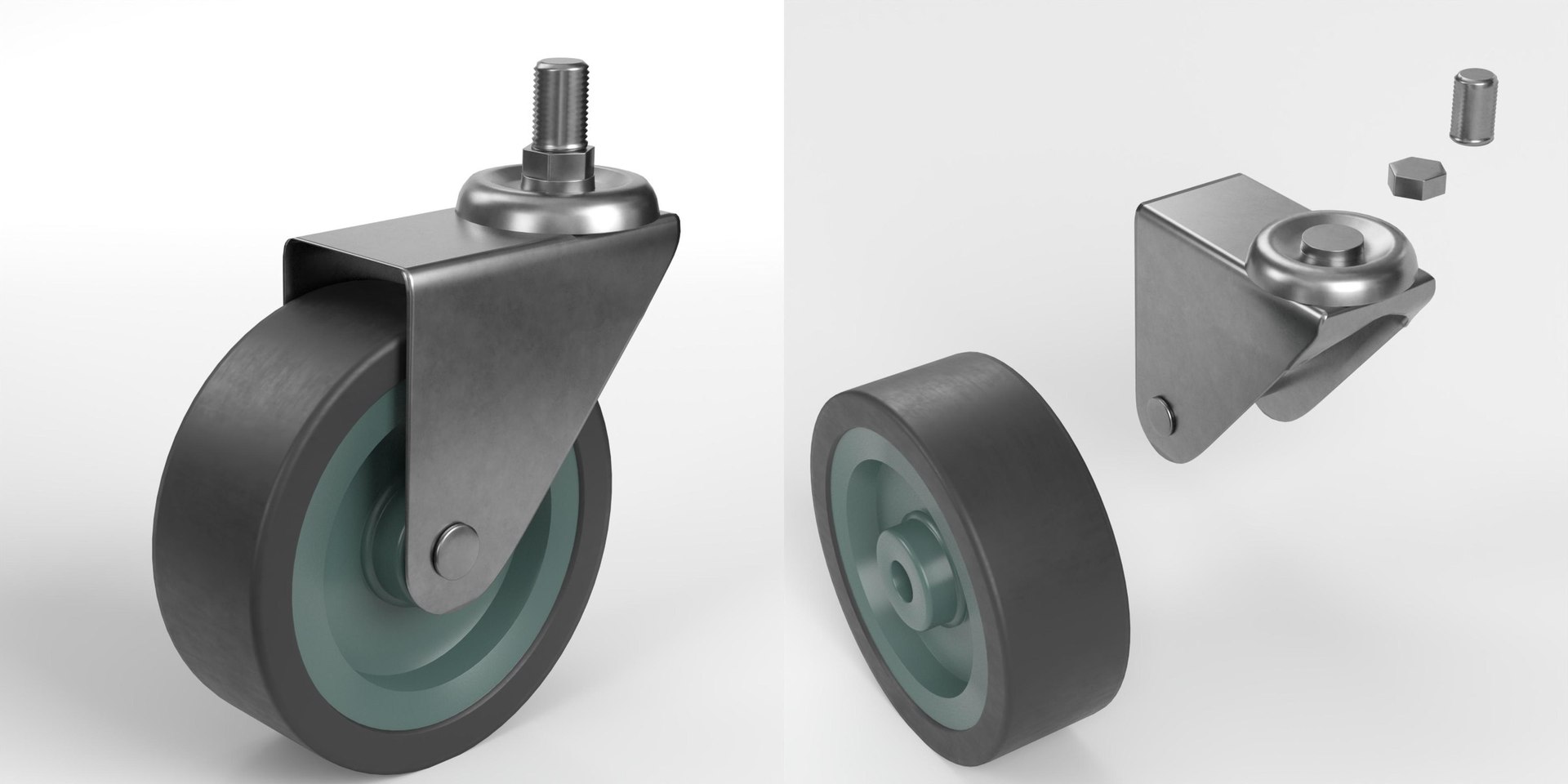 3D Threaded Stem Caster Wheel - TurboSquid 2410630