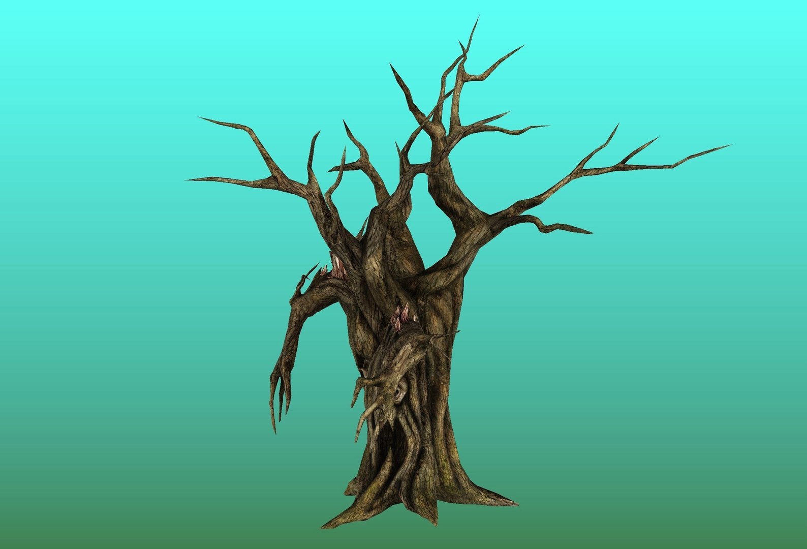 3d tree monster model