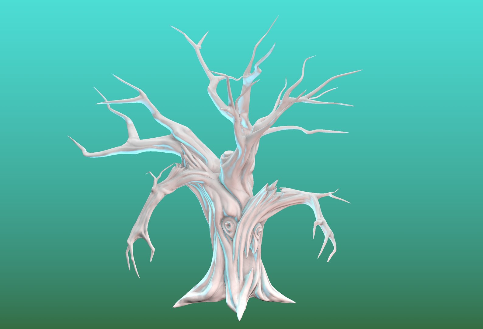 3d tree monster model