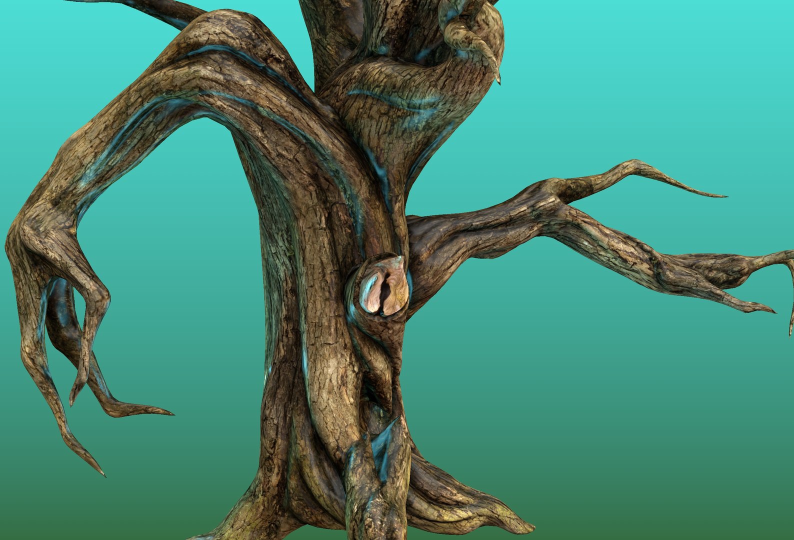 3d tree monster model