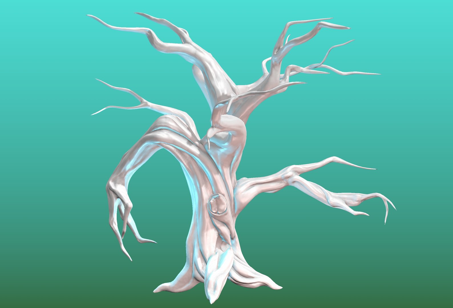 3d tree monster model