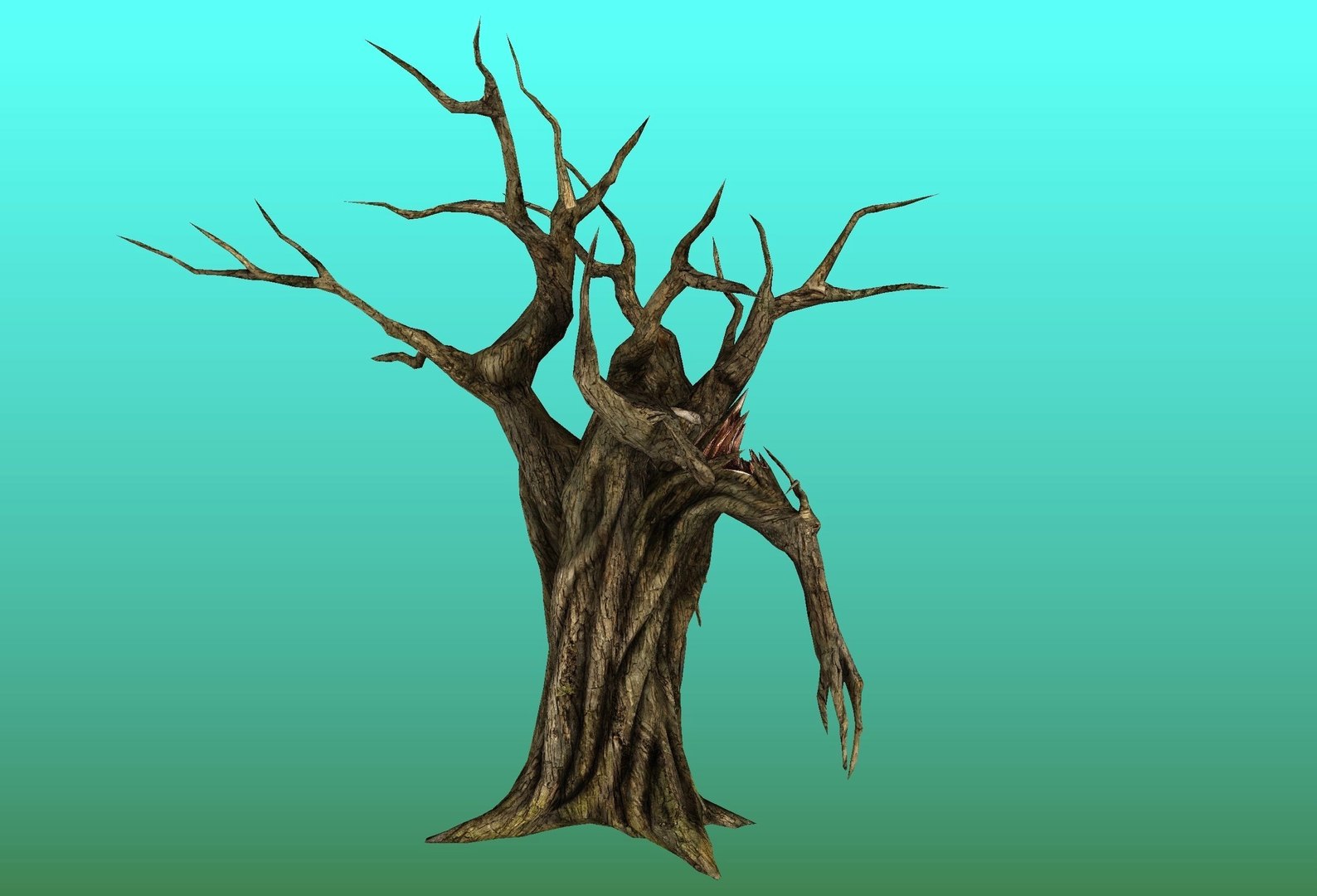 3d tree monster model
