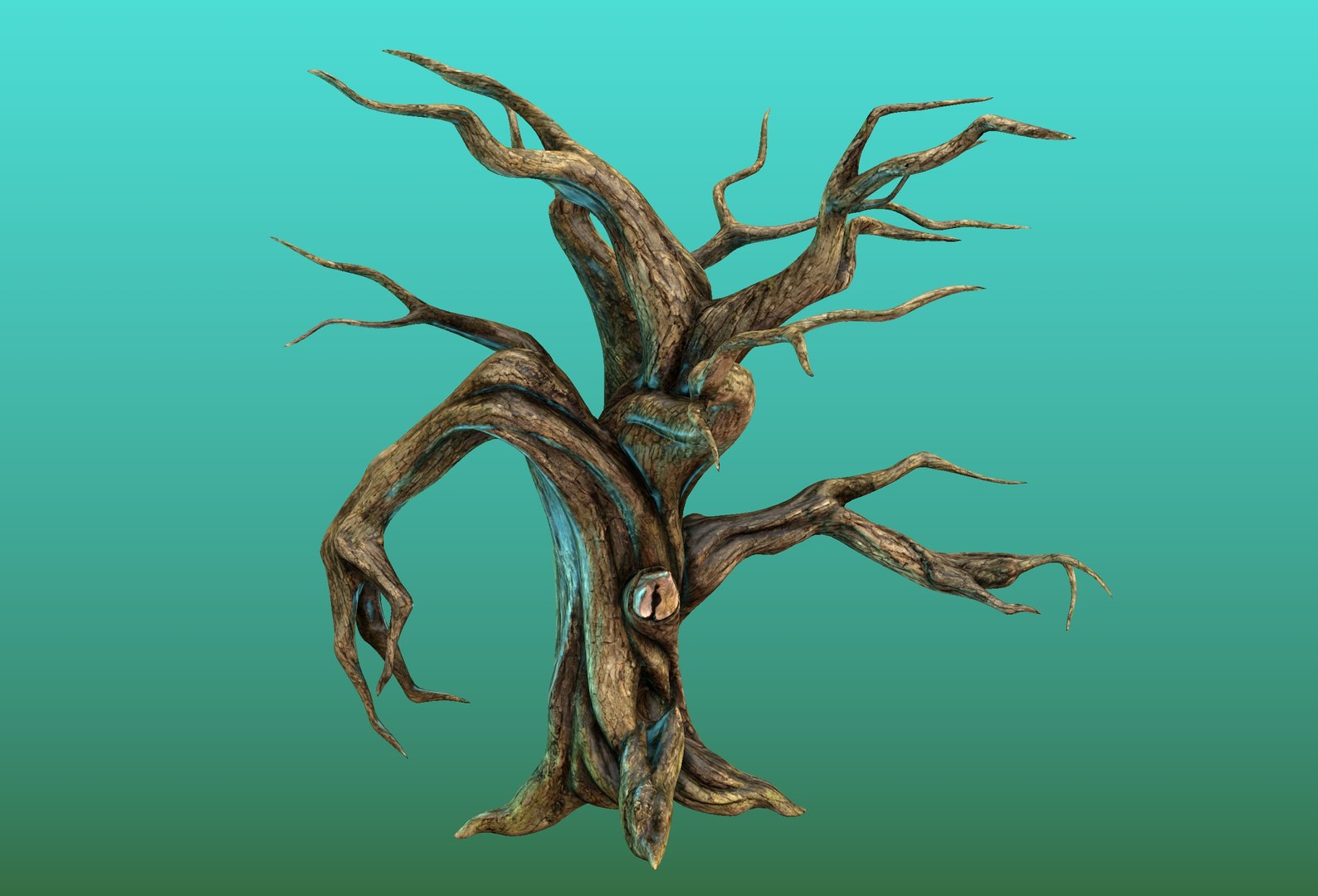 3d tree monster model