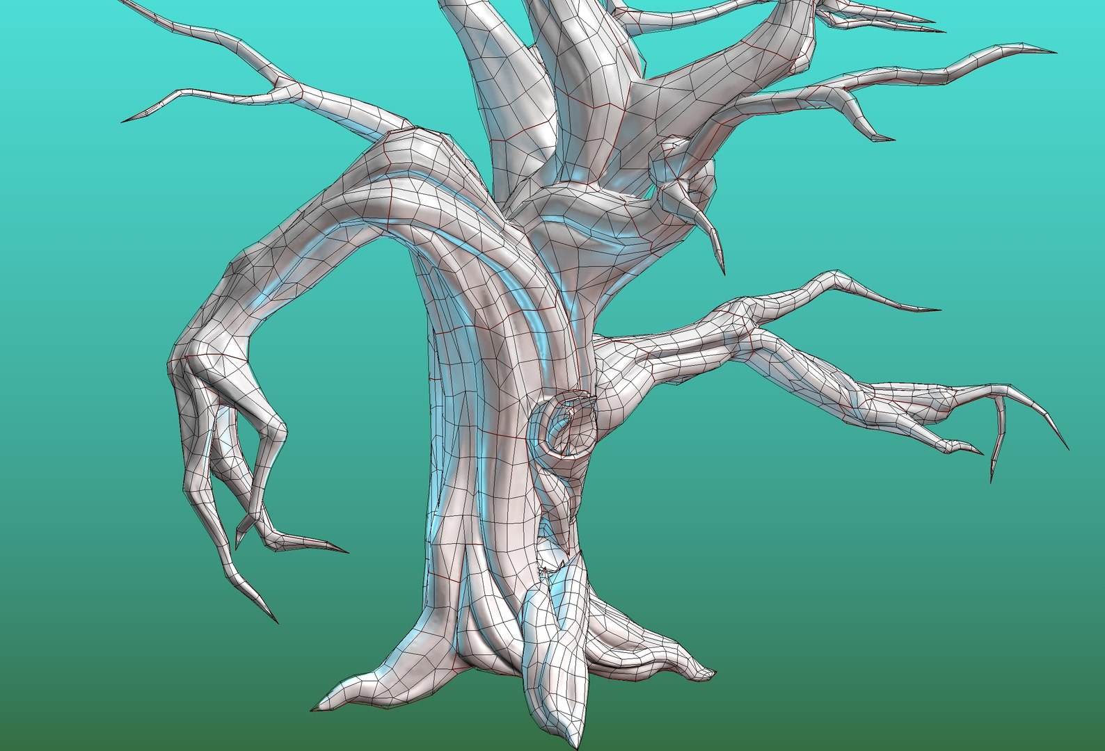 3d tree monster model