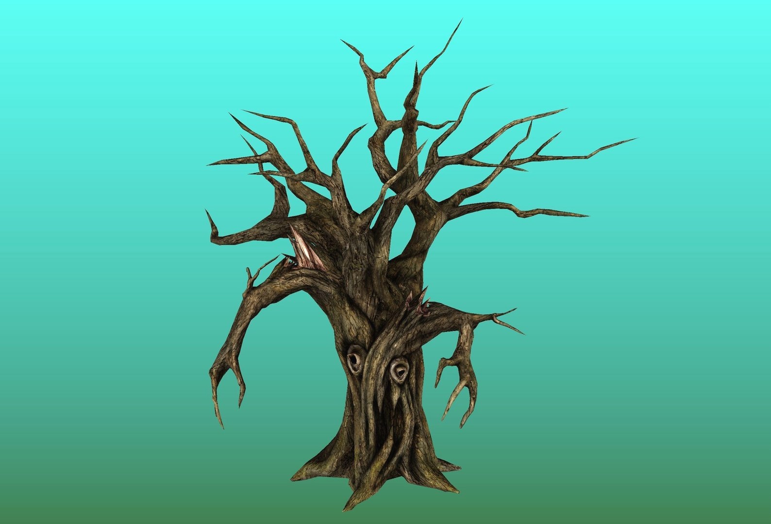 3d tree monster model