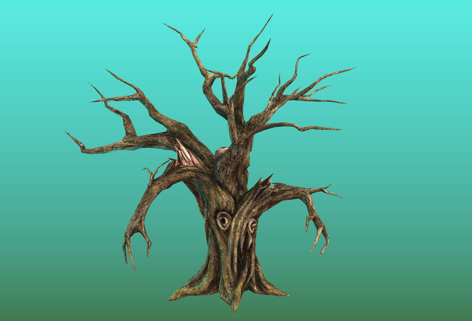 3d tree monster model