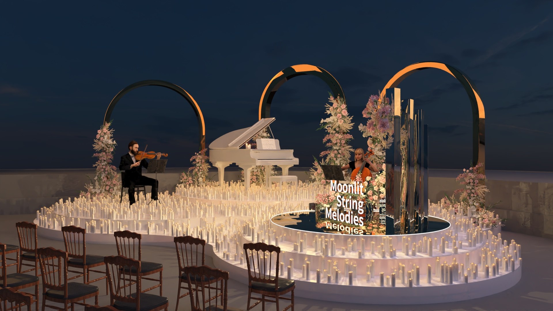 Candlelight Concert Stage Design 3D Model - TurboSquid 2381537
