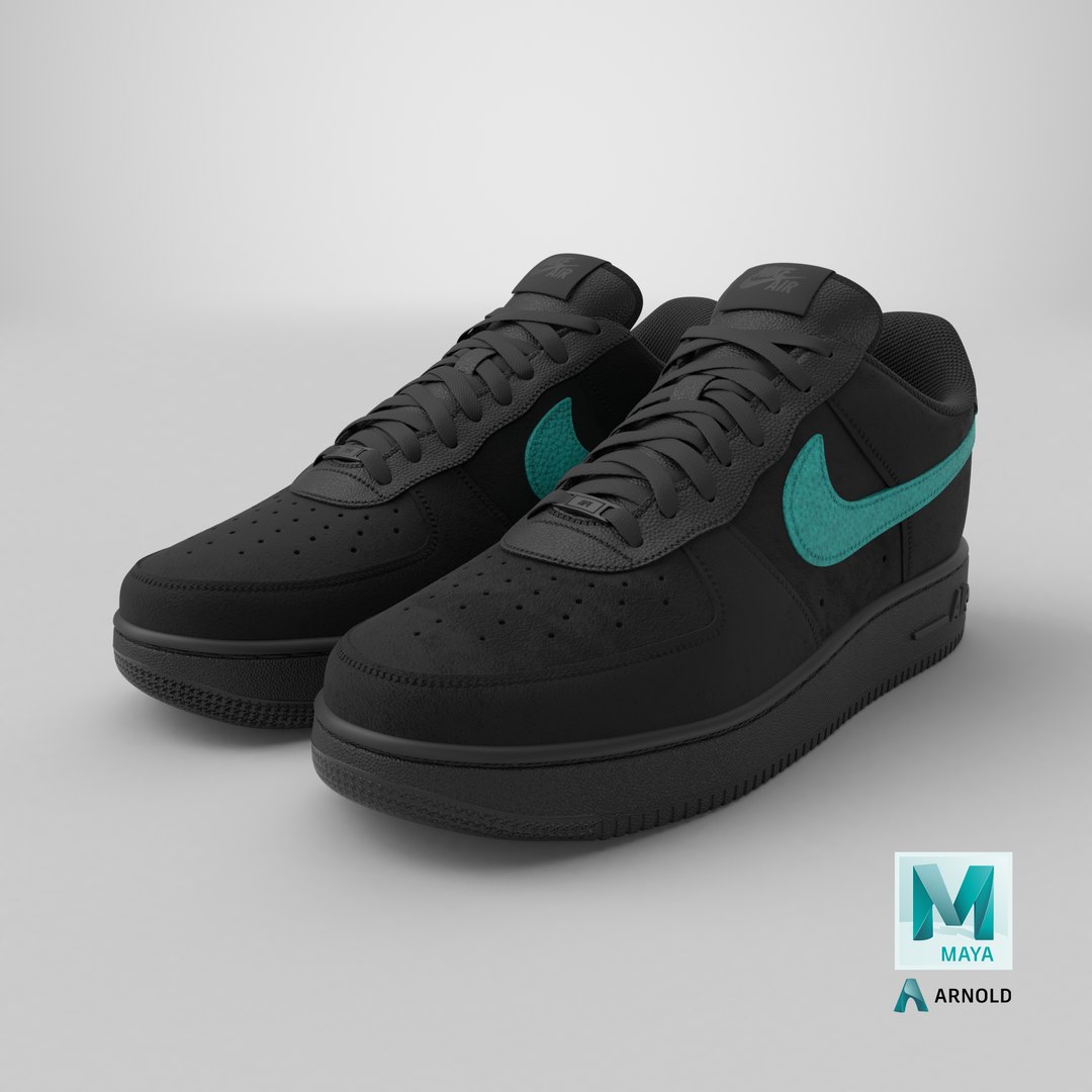 3D Nike Air Force 1 Low Tiffany Leather Sneakers - TurboSquid 2478380